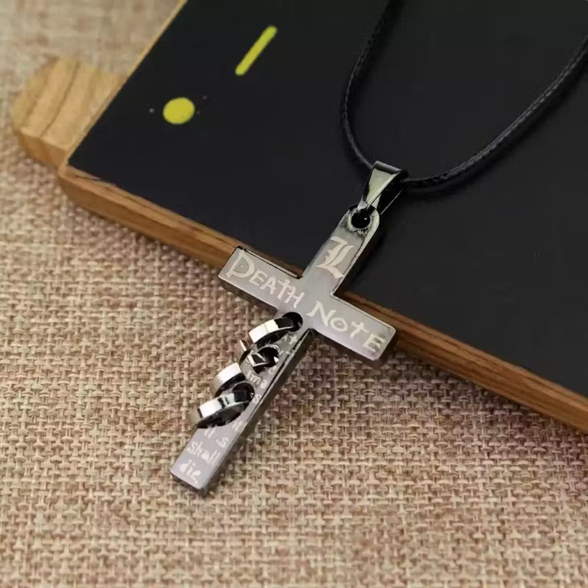 Vintage Death Note Anime Cross Rings Pendant Necklace | Grailed
