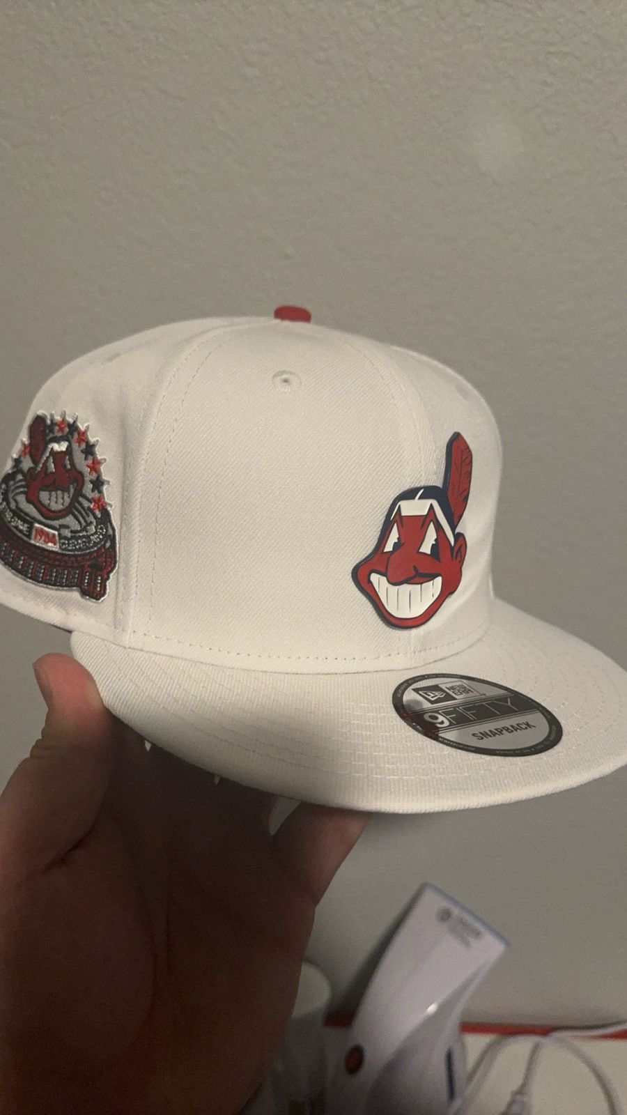 New Era Cleveland Indians Wahoo SnapBack Metal Logo | Grailed