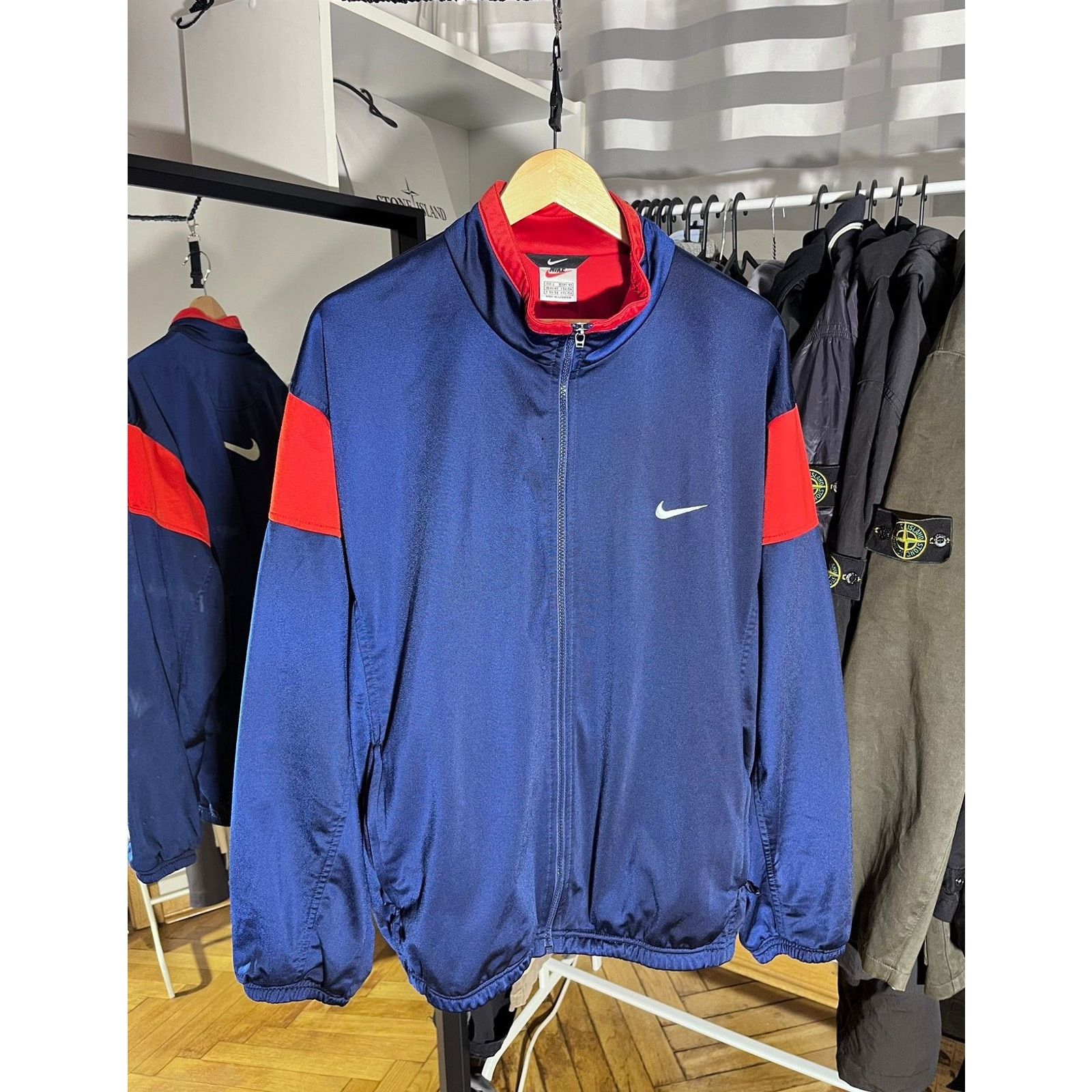Nike Vintage Nike zip track jacket 90s USA double swoosh big logo | Grailed