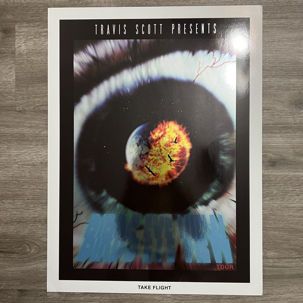 Travis Scott Travis Scott Birds Eye View Tour Poster Take Flight | Grailed
