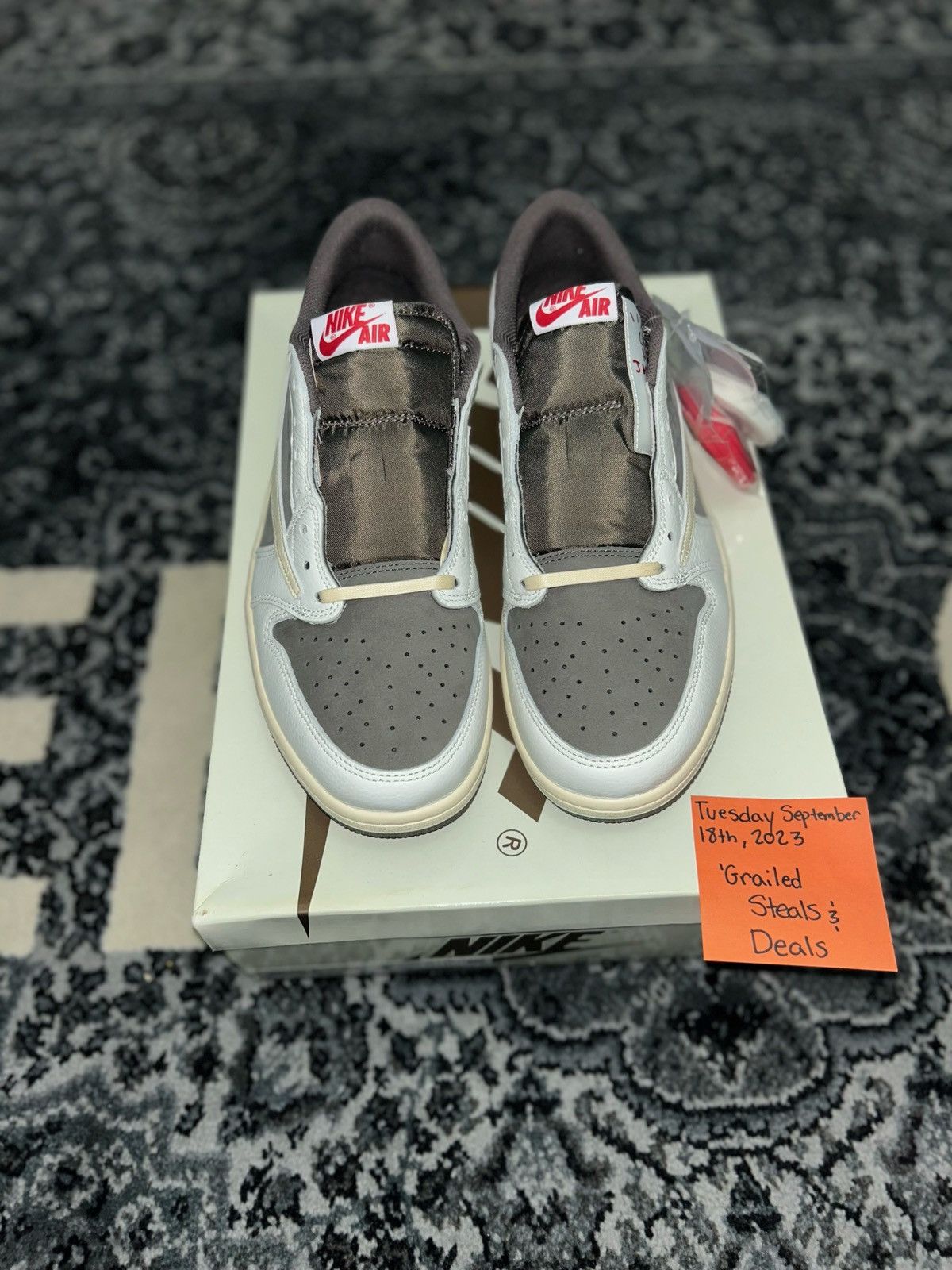 Travis Scott Jordan 1 Low Travis Scott Reverse Mocha Size 13 Men DS ...