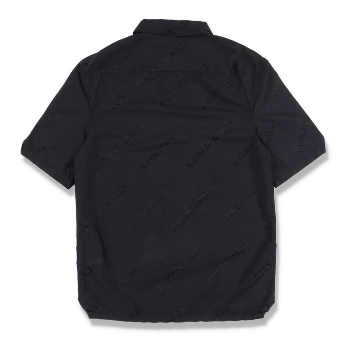 A Cold Wall Black Nylon ACW Monogram Logo Short Sleeve Shirt | Grailed