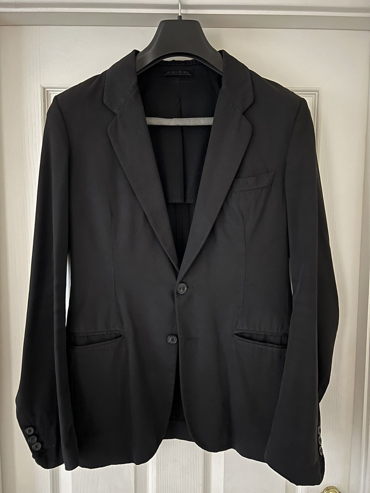 Maison Margiela SS08 Margiela Black Cotton Blazer Thom Yorke Maison Margiela SS08 Margiela Black Cotton Blazer Thom Yorke