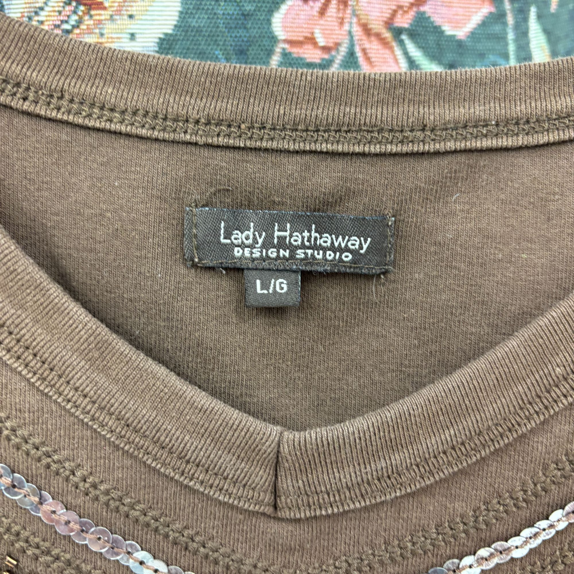 Other Lady Hathaway Brown Sequin Top | Grailed