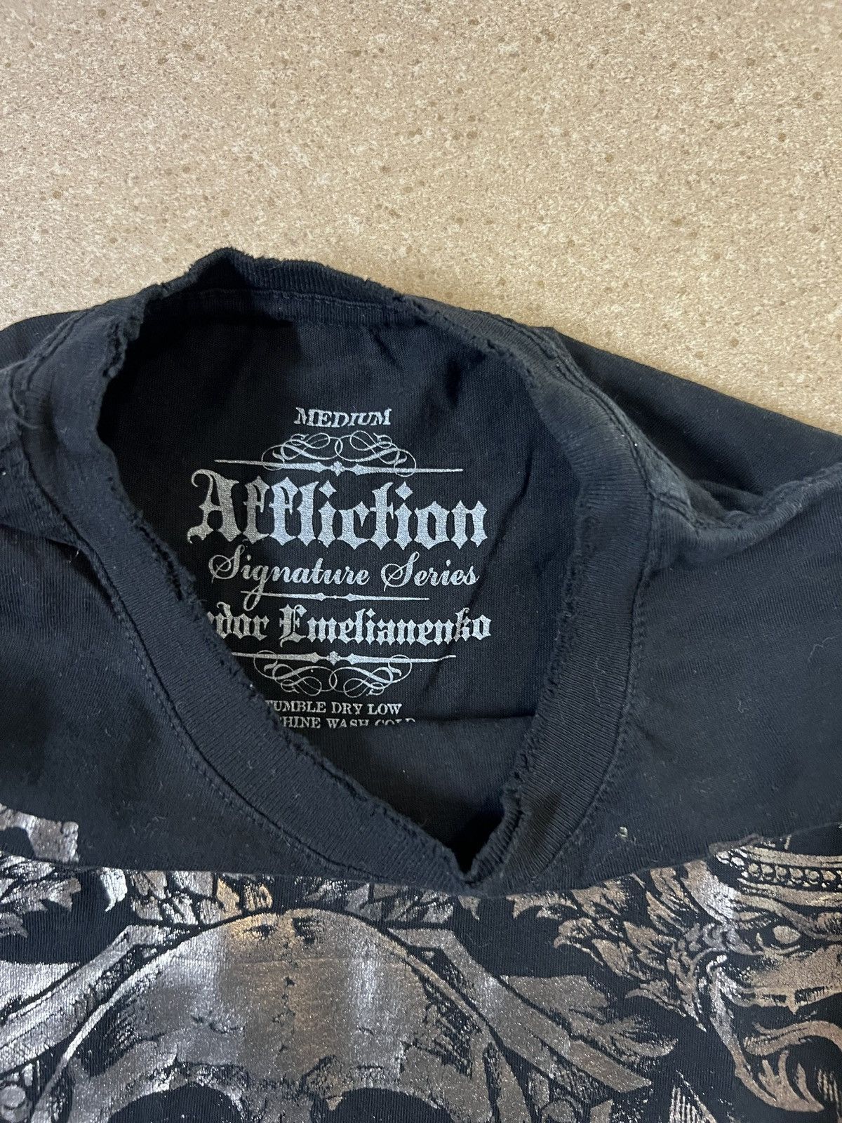 Affliction × Streetwear CRAZY Affliction AOP Fedor Emelianenko Y2k Tee ...