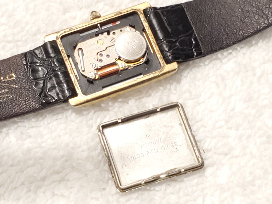 Seiko Vintage Seiko Lassale Petite Quartz Tank Watch Leather Strap ...