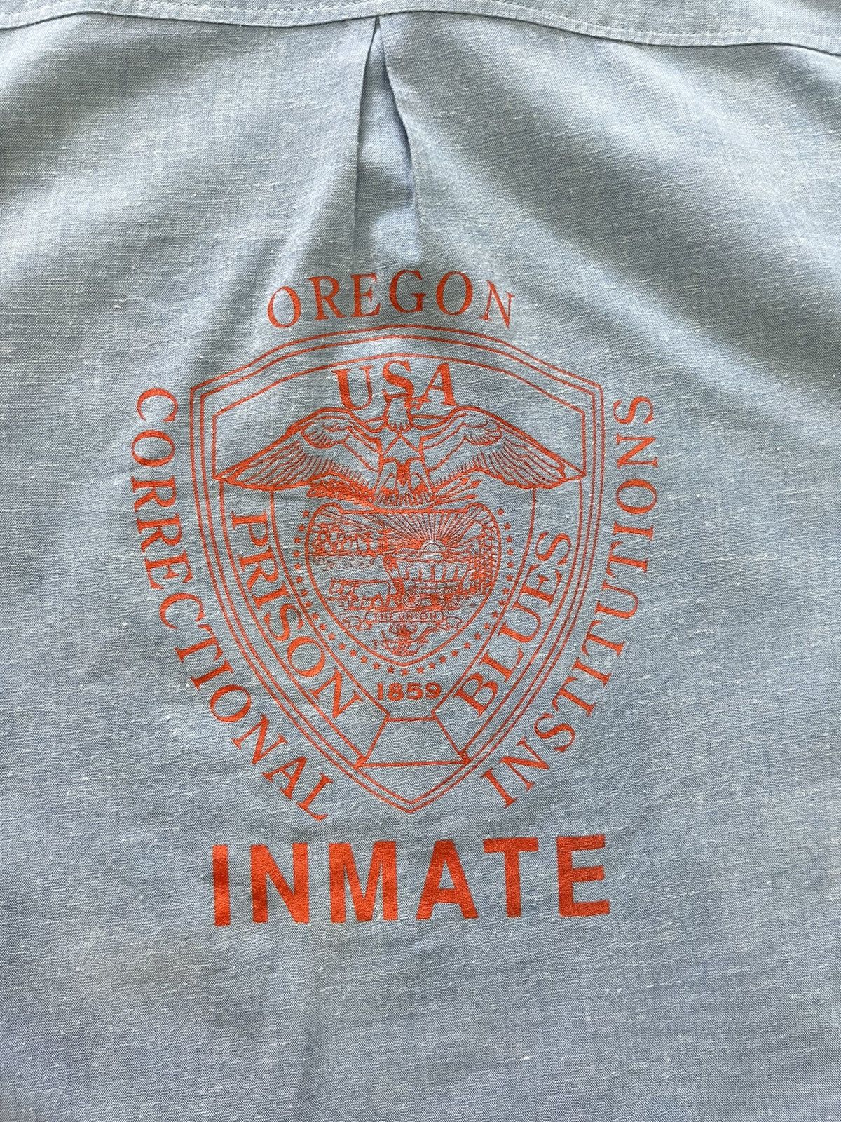 Other vintage inmate prisoner chambray work shirt | Grailed