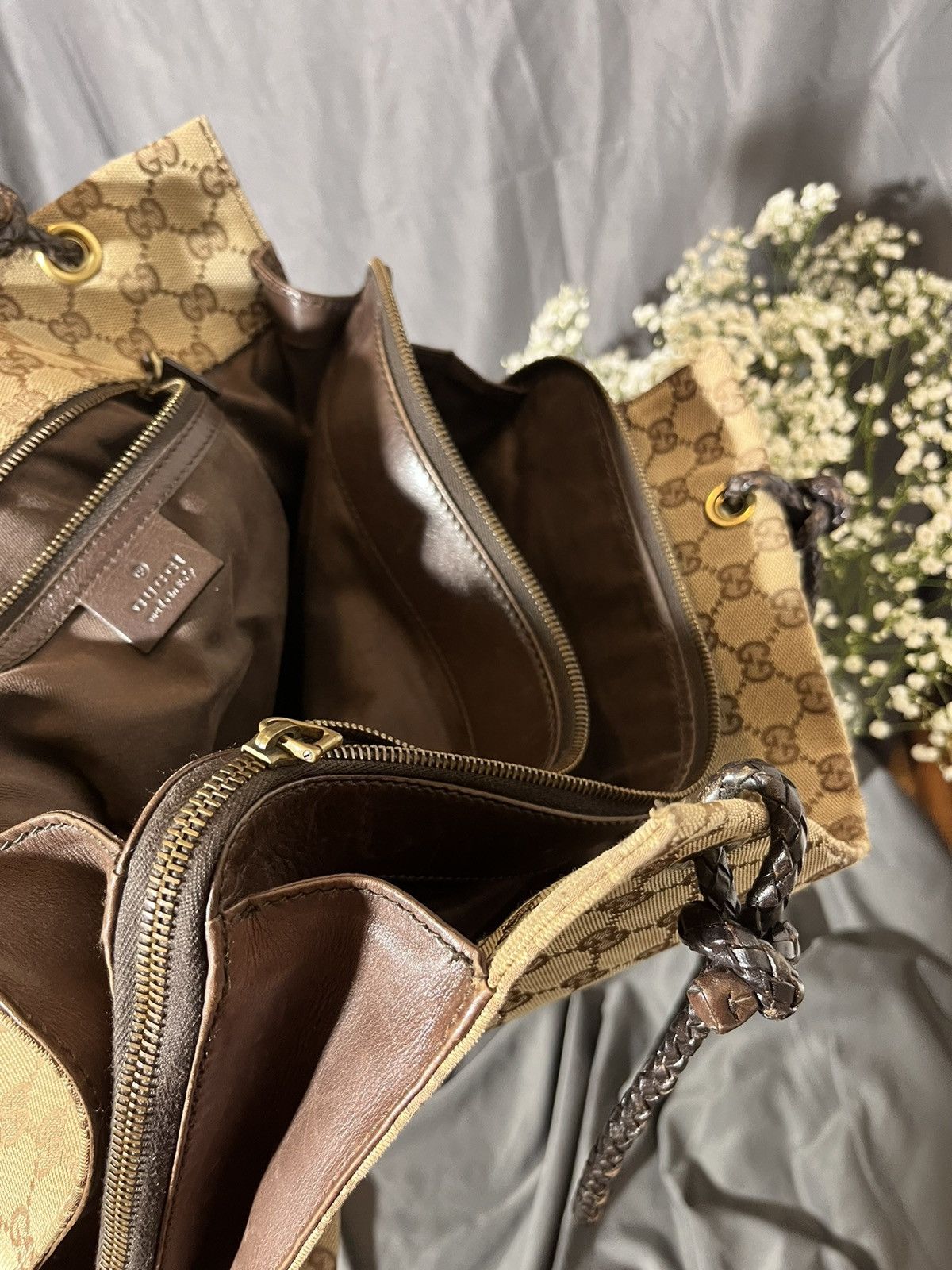 Gucci Vintage Gucci monogram bag 90s luxury made in Italy designer ...