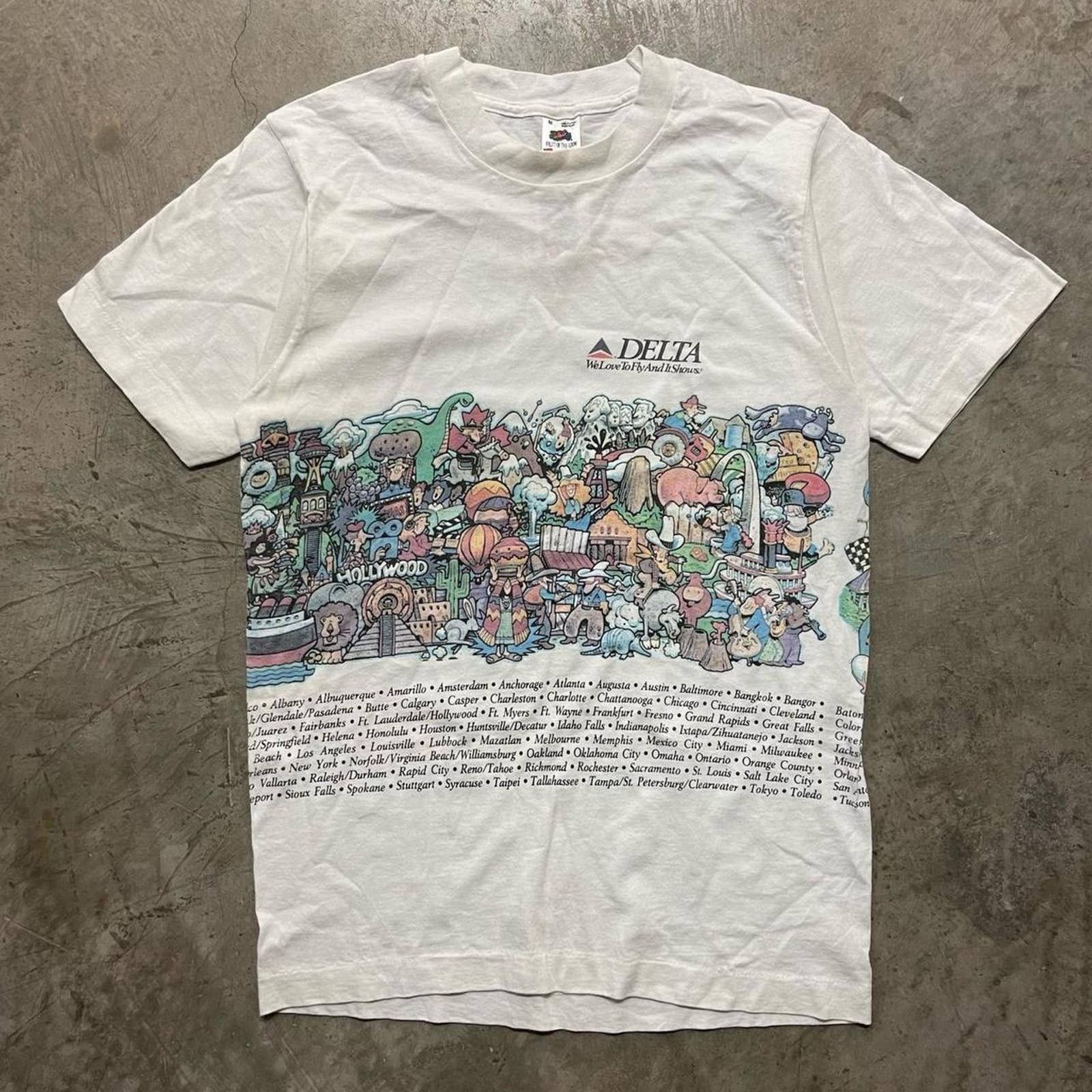 Vintage Vintage 1990s delta airlines double | Grailed
