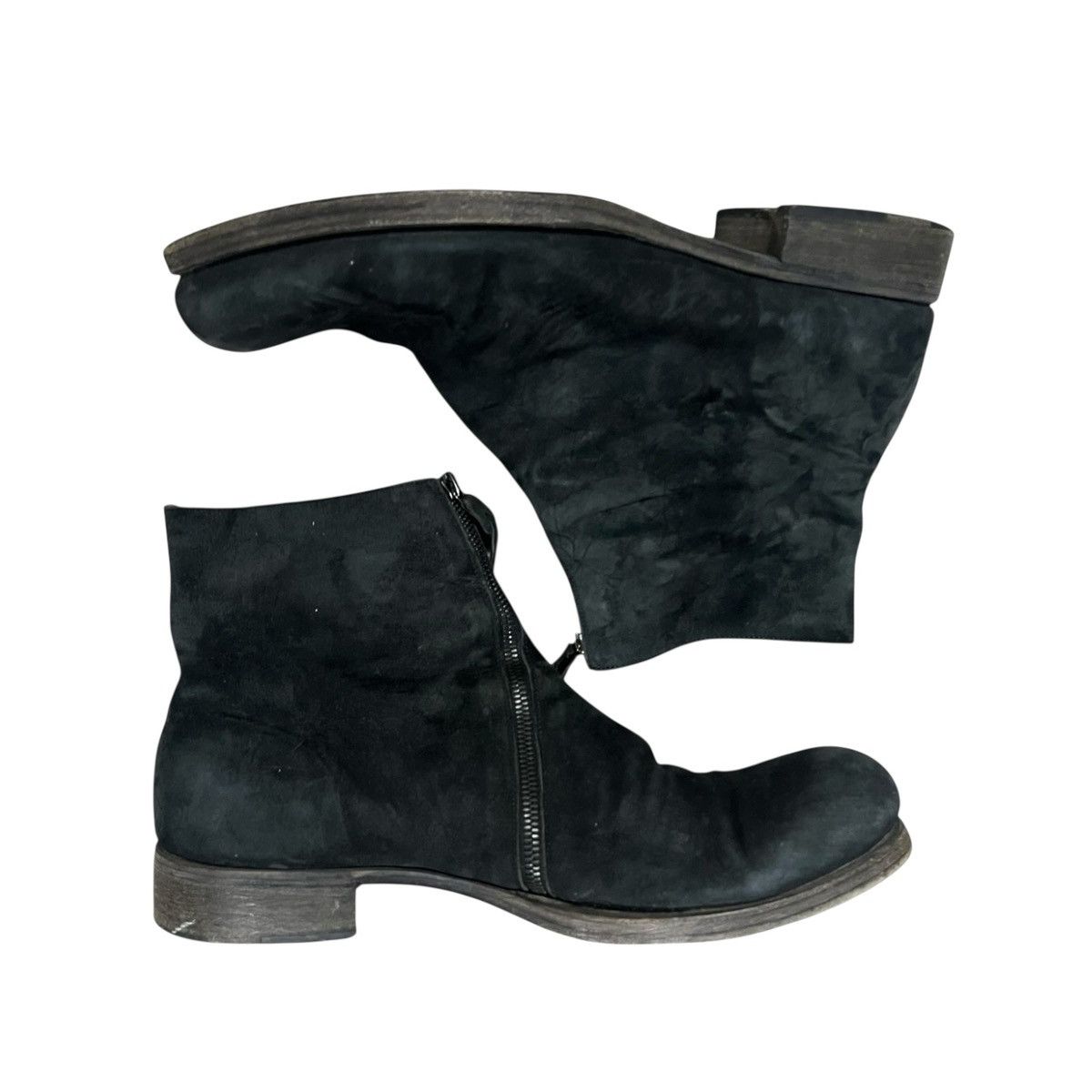 Ma+ Ma+ spiral zip suede boots | Grailed