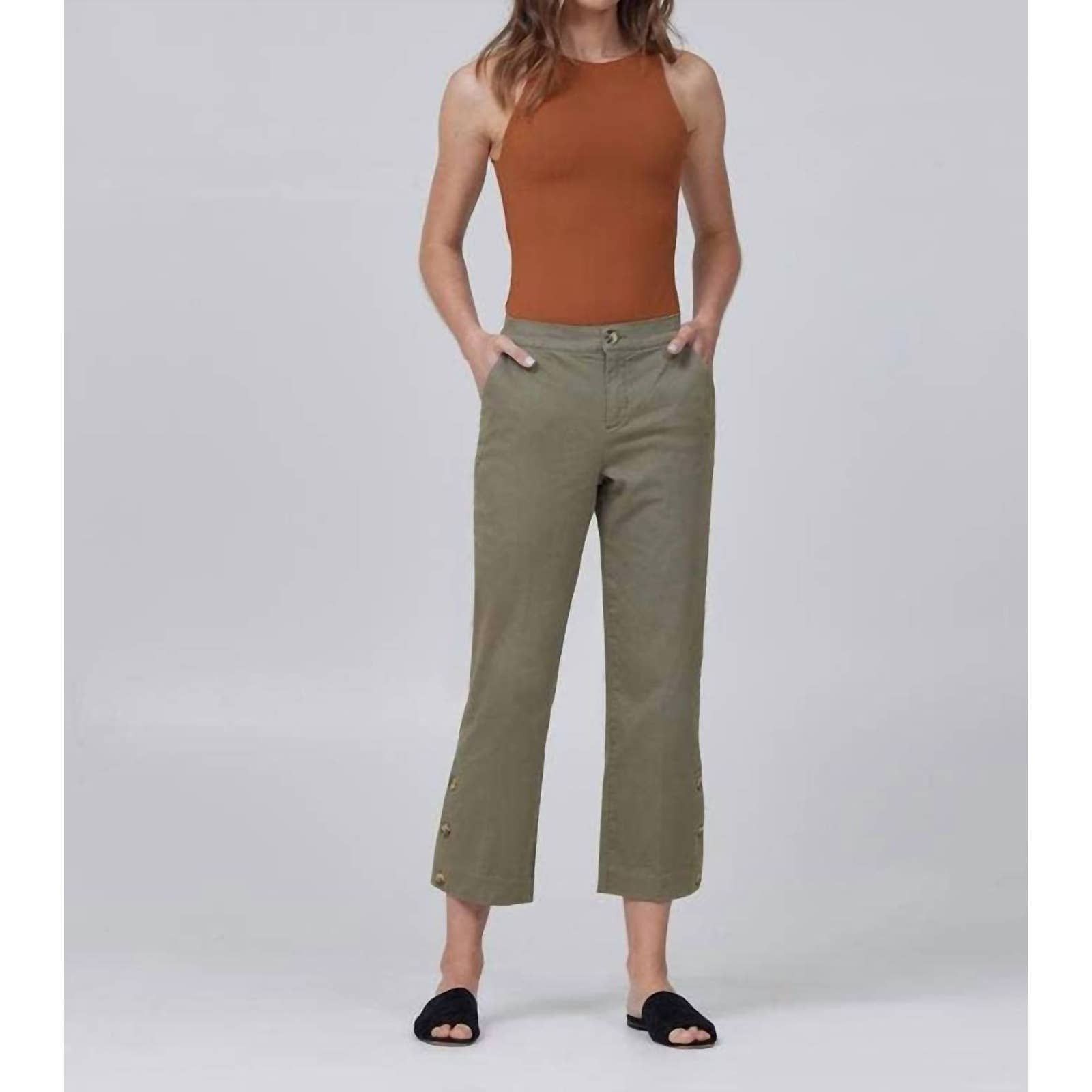 Ryan Knew LILA RYAN Melanie Cropped Straight W/ Button Placket | Grailed