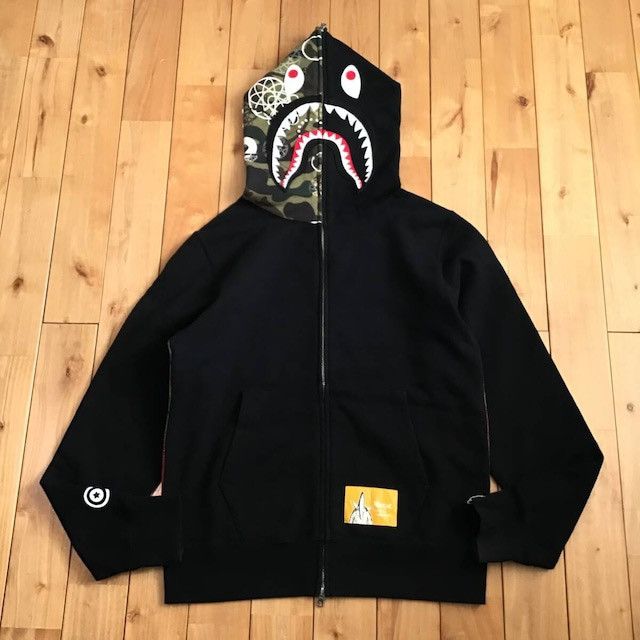 Bape × Futura BAPE × Futura Shark Full Zip Hoodie a bathing ape | Grailed