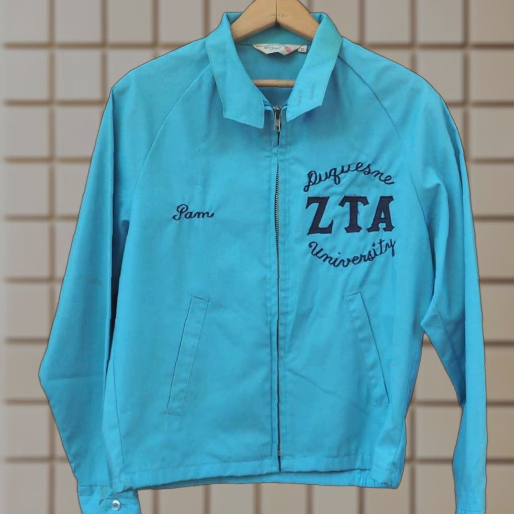 Vintage VINTAGE 1960s Duquesne University Zeta Tau Alpha Jacket Womens ...