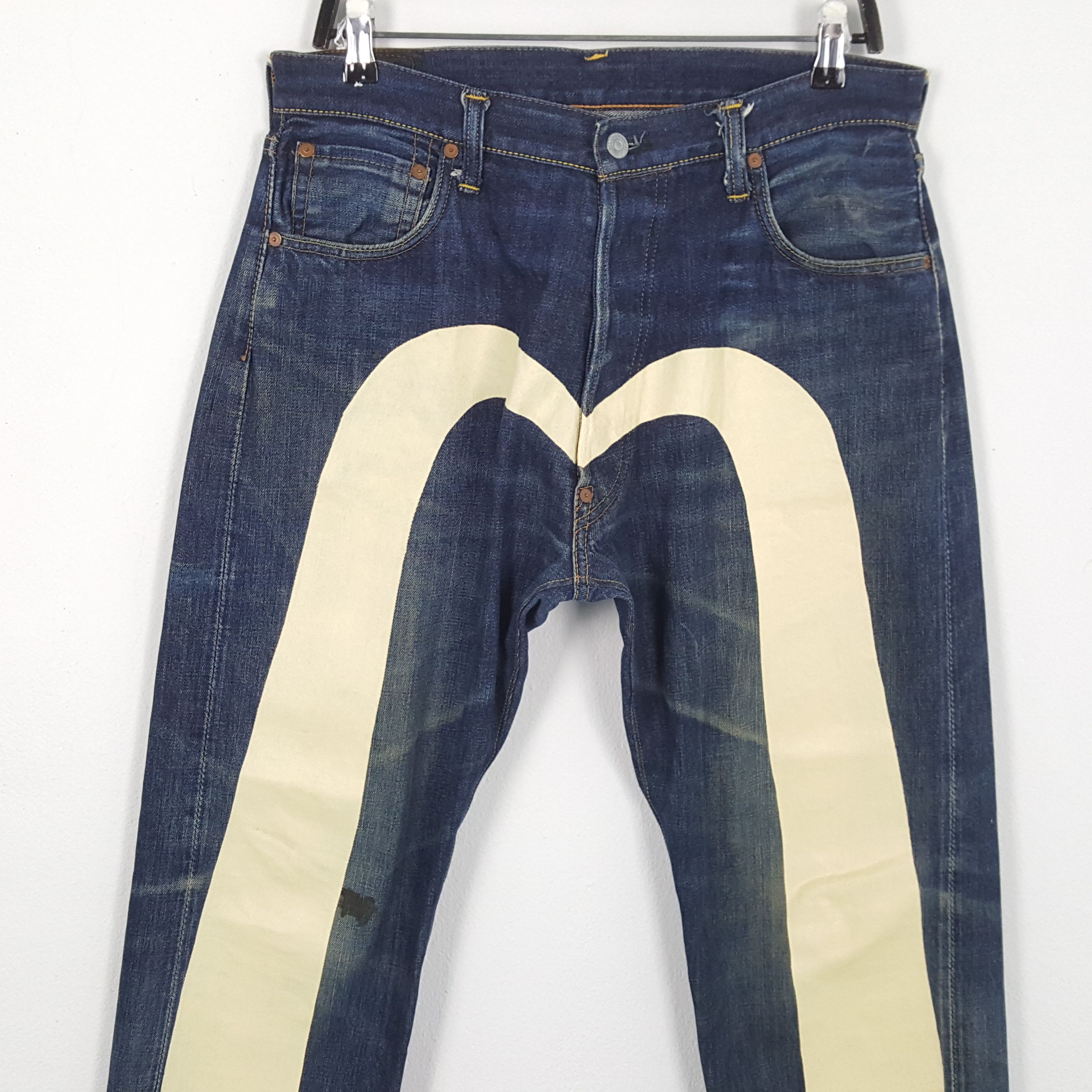 Vintage EVISU Jeans Japanese Brand Streetwear Custom Daicock Style ...