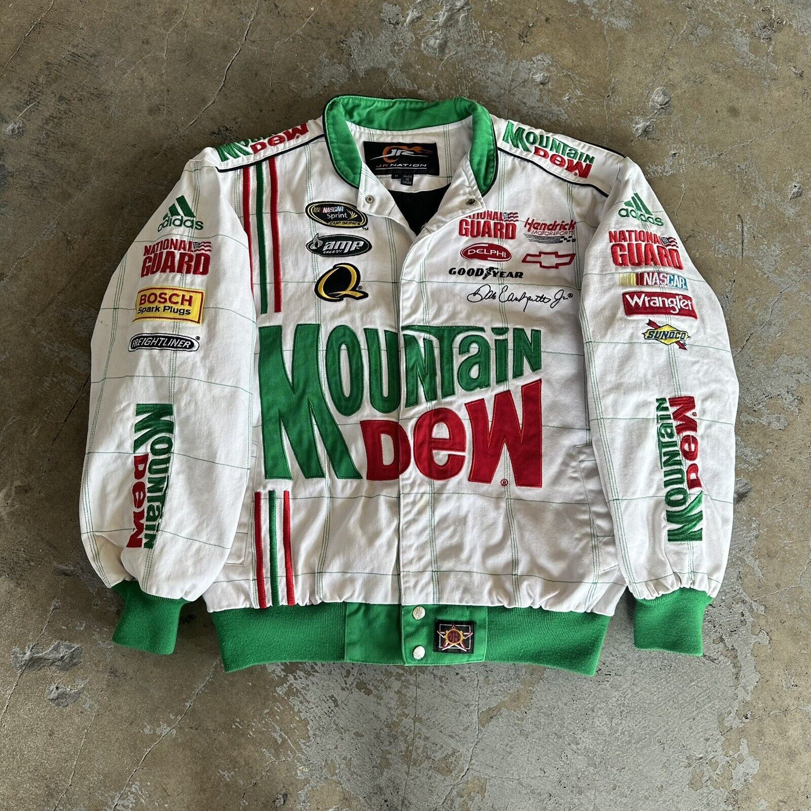 Adidas Vintage Dale Earnhardt Jr. Mountain Dew Racing Jacket Medium ...