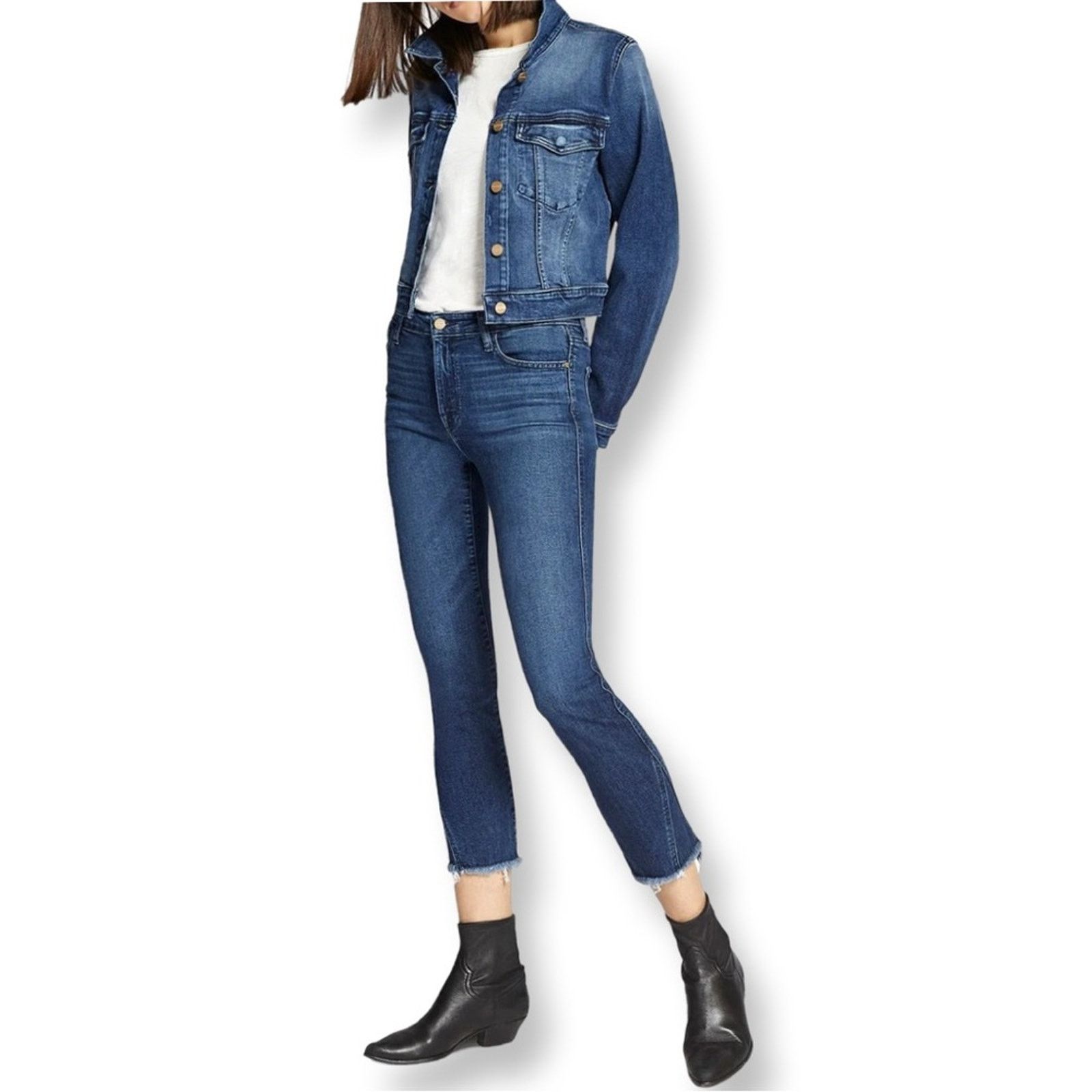 Loft Loft Classic Denim Trucker Jacket Indigo Wash | Grailed