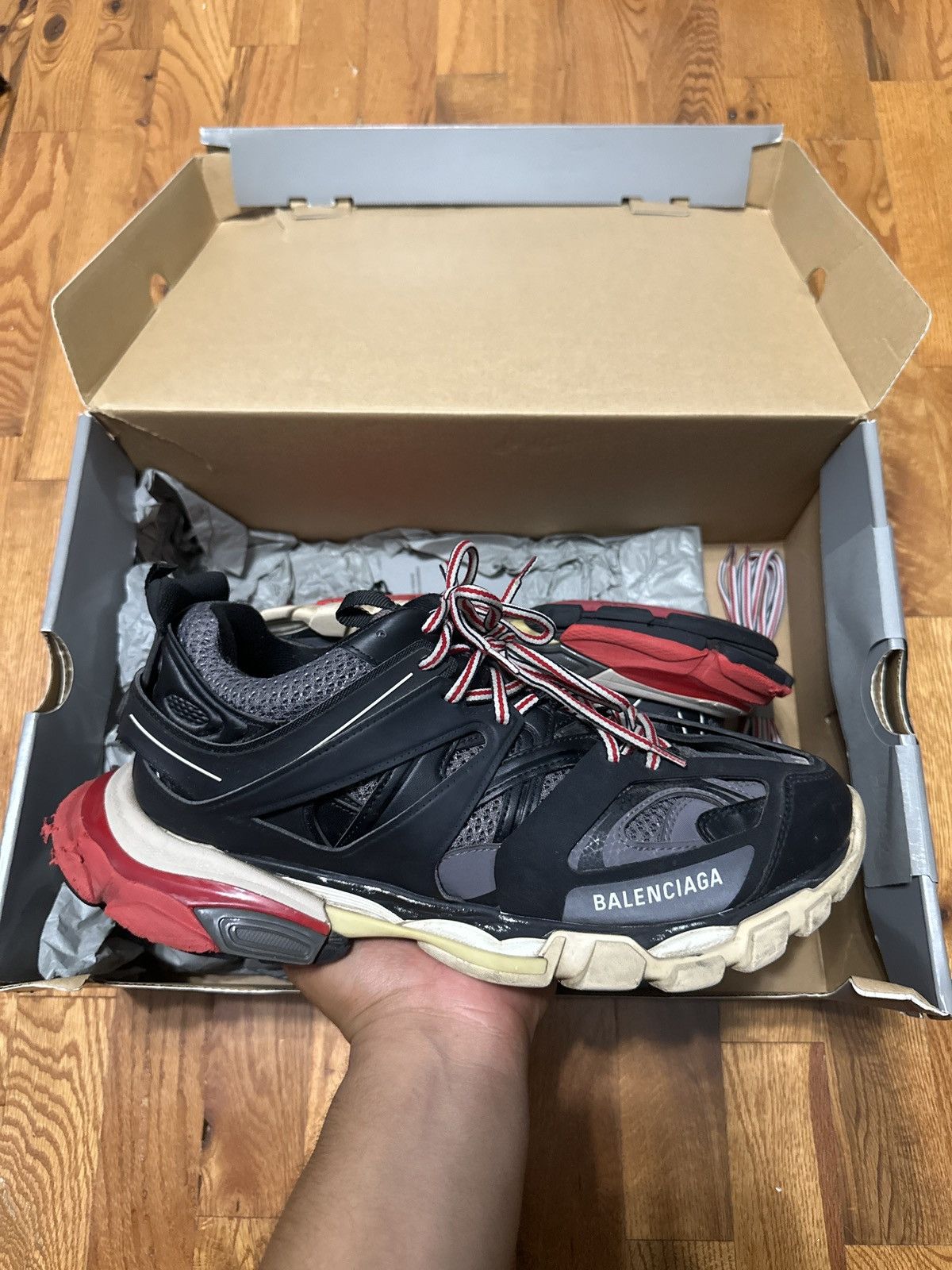 Balenciaga Balenciaga Track Red/Black | Grailed