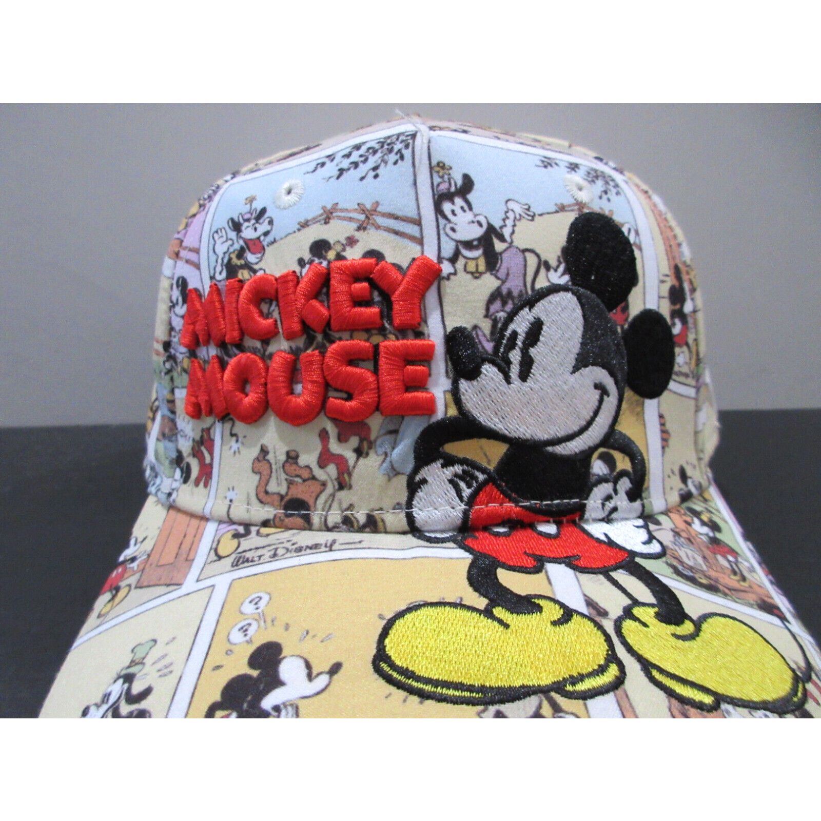 Disney Disney Hat Cap Strap Back Yellow Comic Strip Mickey Mouse Magic ...