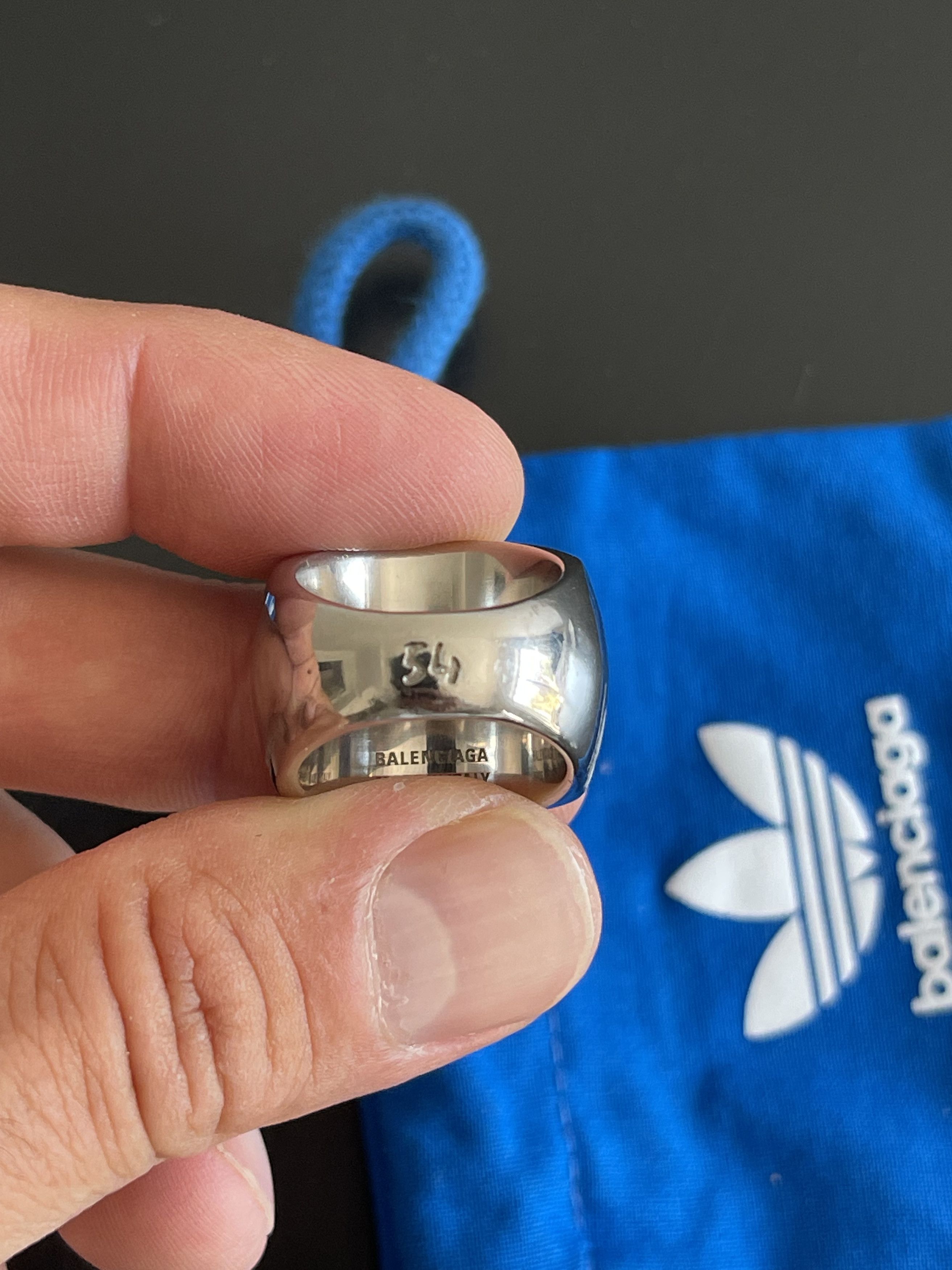 Adidas × Balenciaga New Recycled Sterling Silver Trefoil Signet Ring ...