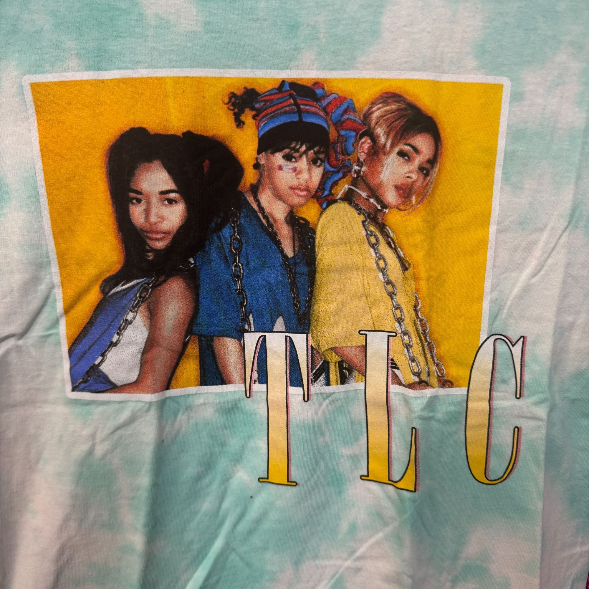 Vintage TLC T-Boz Lisa Left Eye Chilli Poster Soul Group Tie Dye M ...