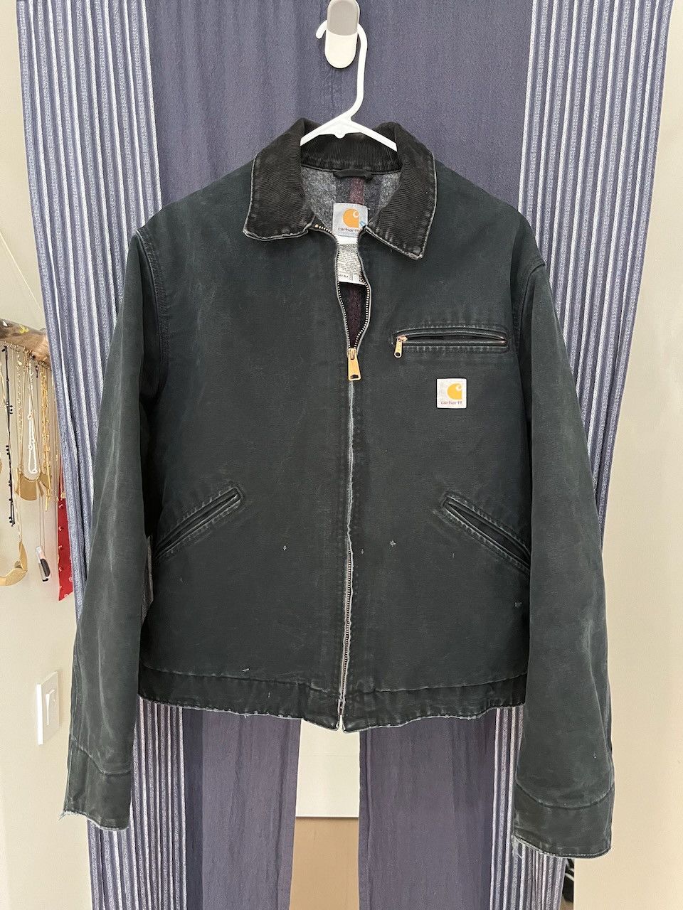 Carhartt × Vintage Carhartt J01 (Made in USA) Detroit Jacket Black ...