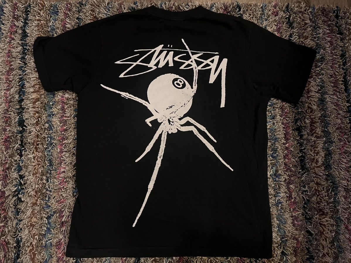Streetwear × Stussy Stussy 8ball spider logo tee | Grailed