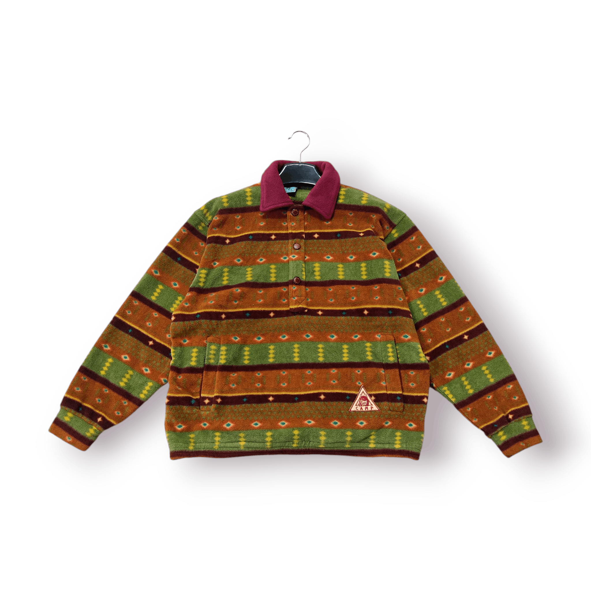 Camper CAMP Aztec Navajo Tribal Half Zipped Winter Flece | Grailed