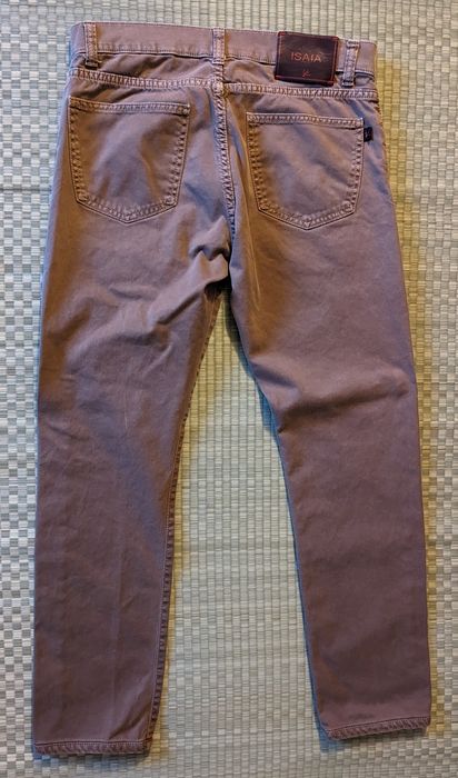 Isaia ISAIA Napoli Brown Stretch Denim Jeans Made in Italy | Grailed