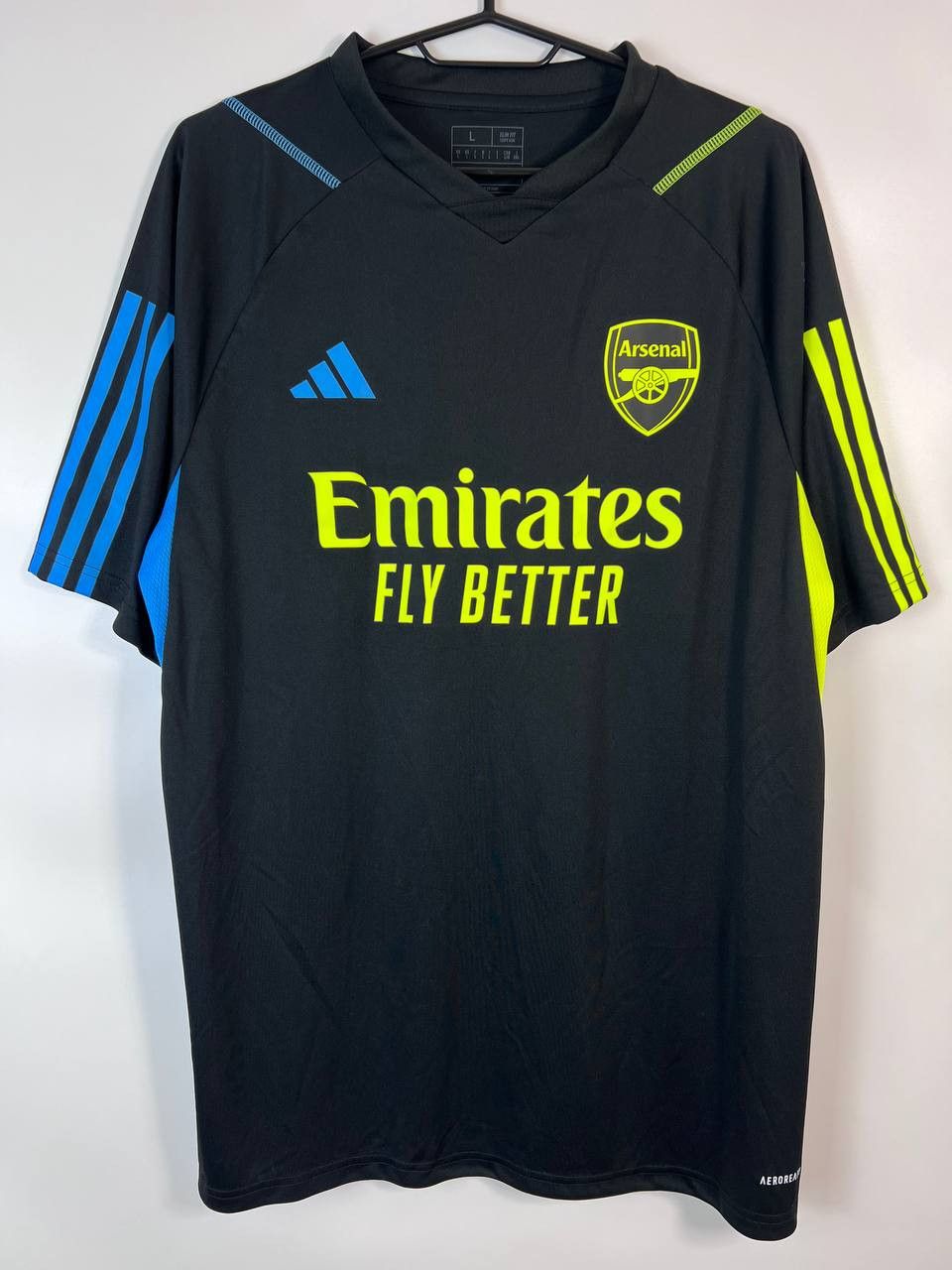 Adidas ARSENAL 2023 2024 TRAINING SHIRT ADIDAS FOOTBALL JERSEY Sz L ...