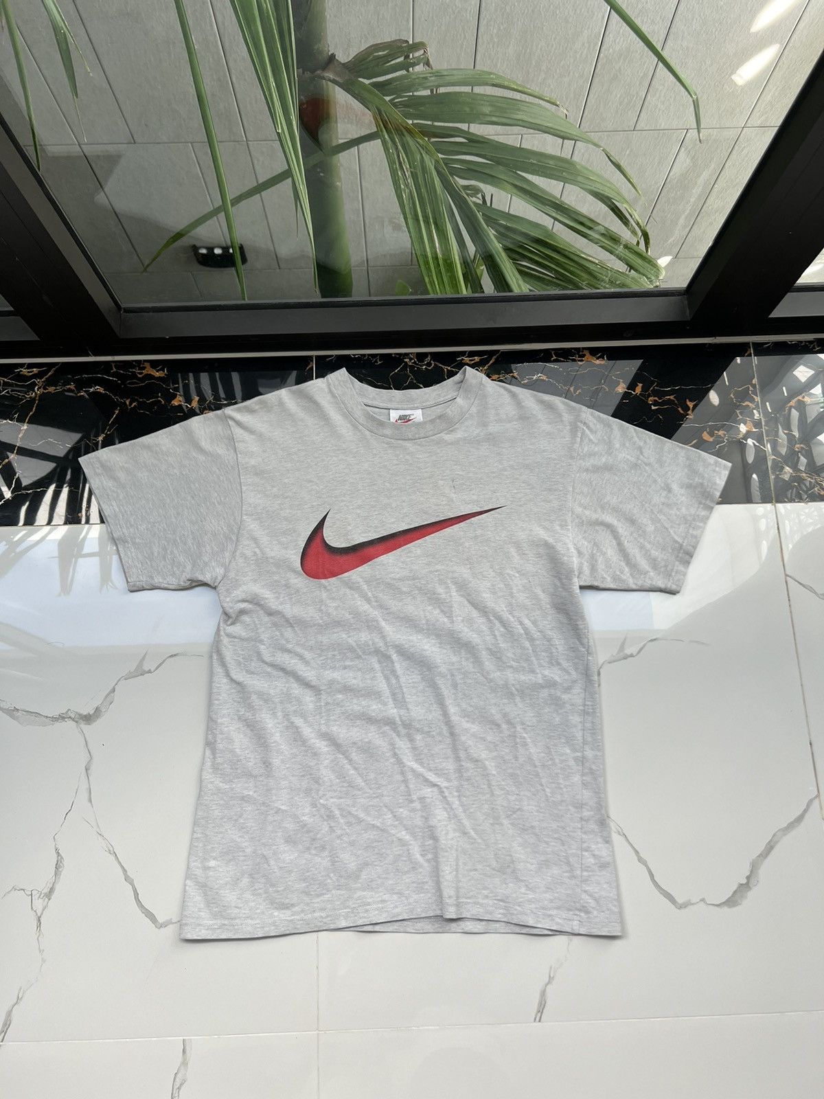 Nike × Streetwear × Vintage 90’s RARE NIKE BIG SWOOSH LOGO Y2K TEE | Grailed