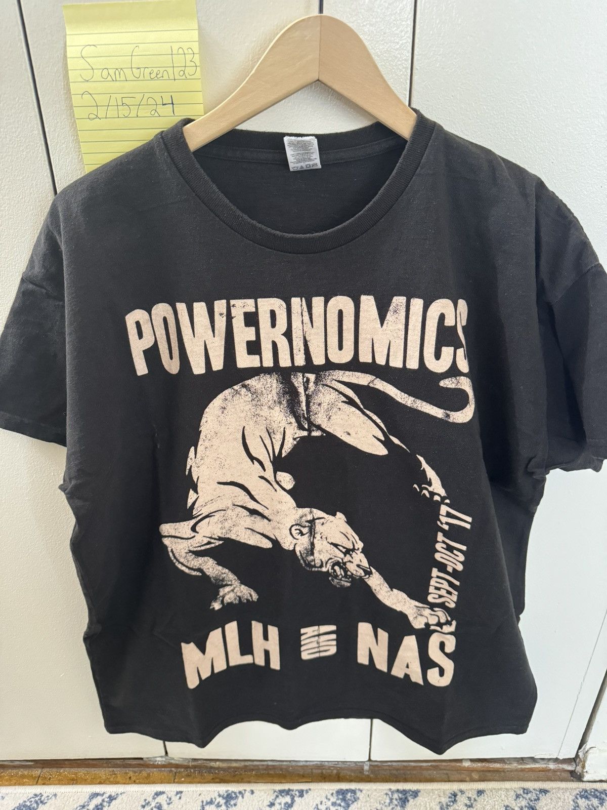 Nas Nas Tour Tee Powernomics Nas and MLH 2017 | Grailed