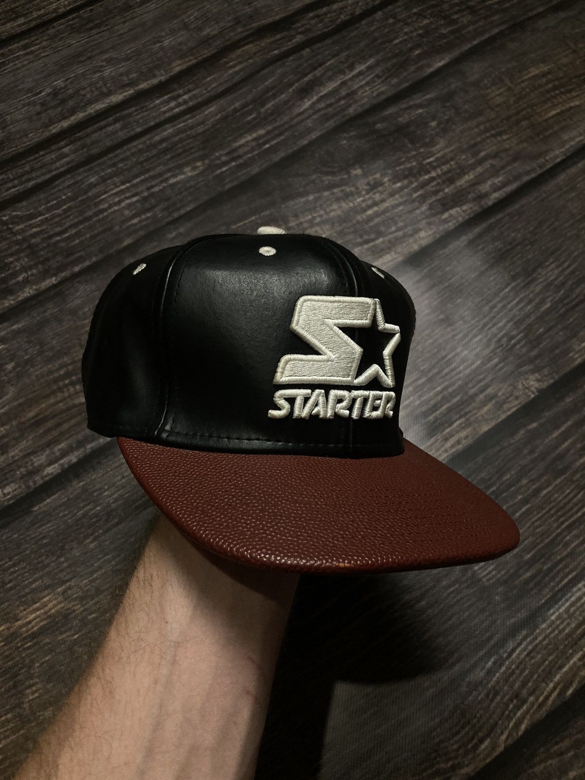 Starter × Streetwear Starter leather big logo cap | Grailed
