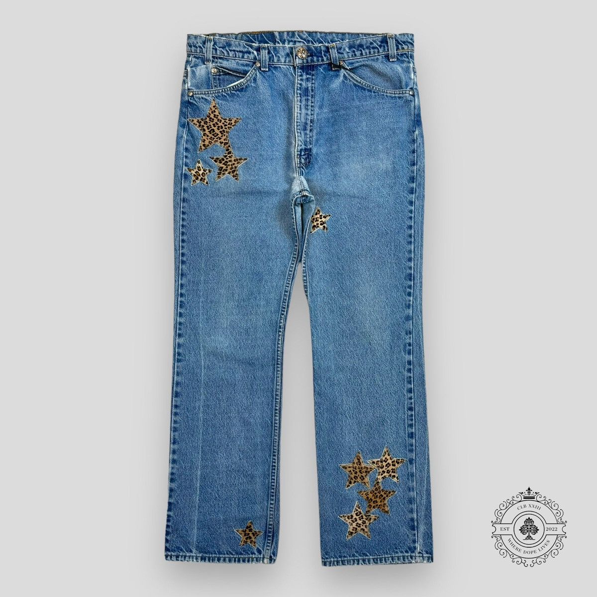 Chrome Hearts Chrome Hearts Levi Star Patch Jeans in Indigo Chrome Hearts Chrome Hearts Levi Star Patch Jeans in Indigo