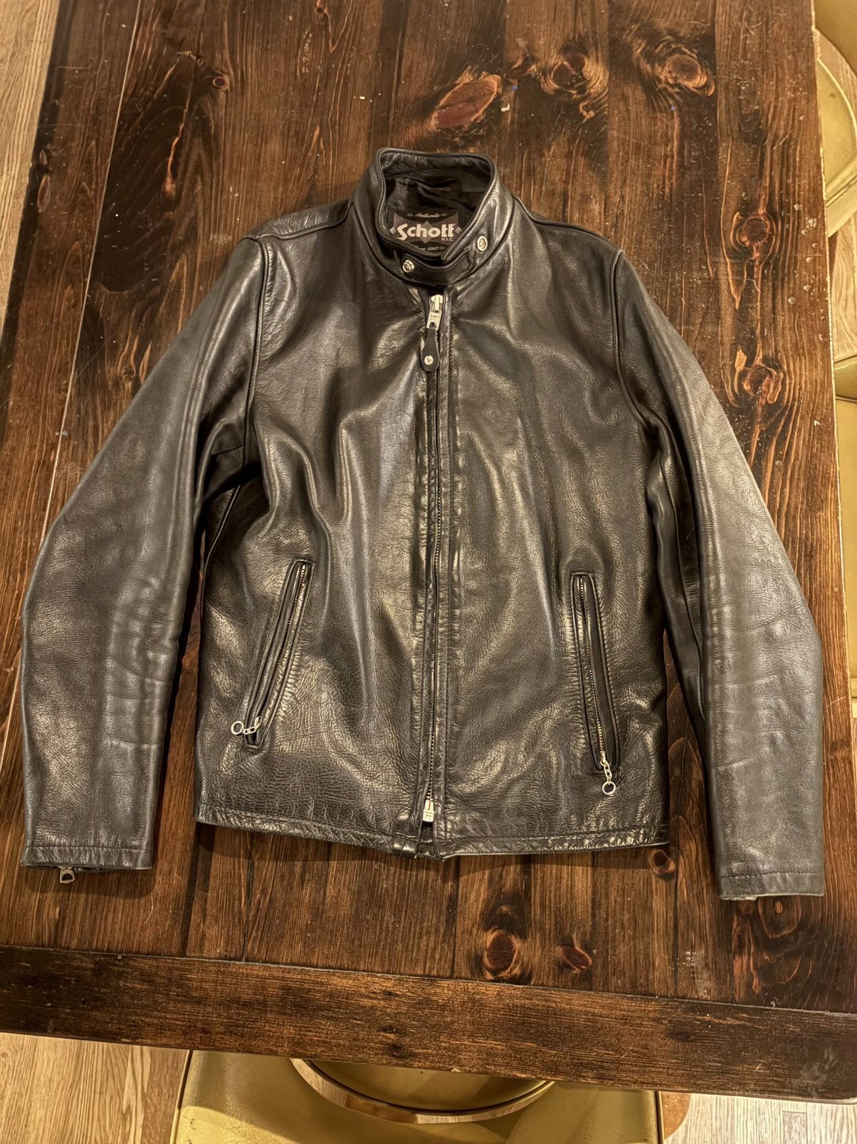 Schott Schott Cowhide casual racer leather jacket | Grailed