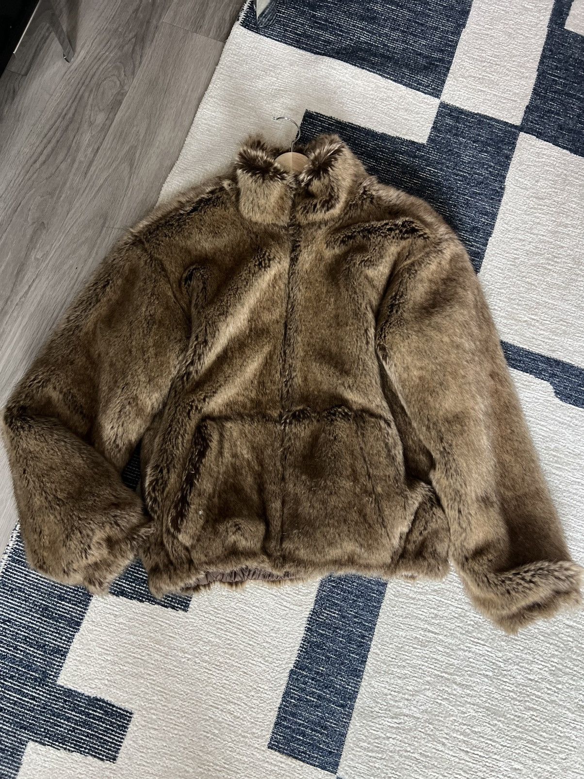 Palace PALACE FAUX FUR JACKET- TAN | Grailed
