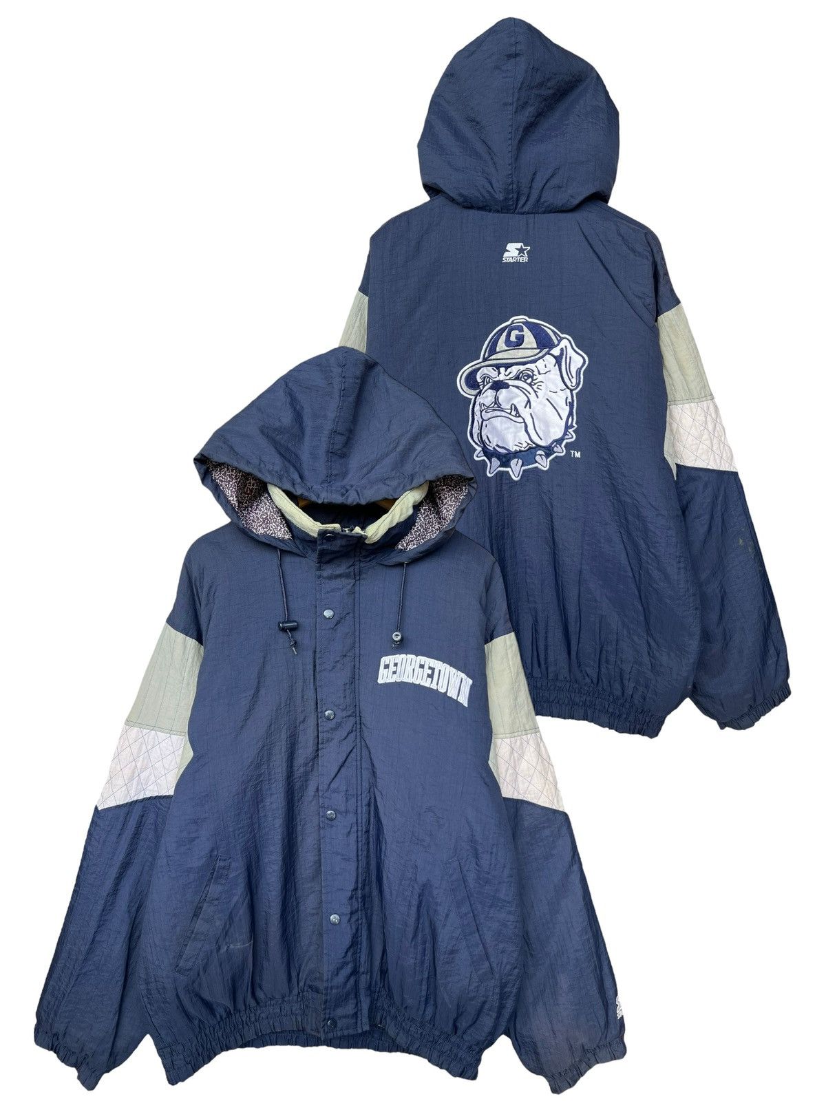 Vintage Rare🔥Vintage 90s Georgetown Hoyas Chalkline Starter Jacket ...