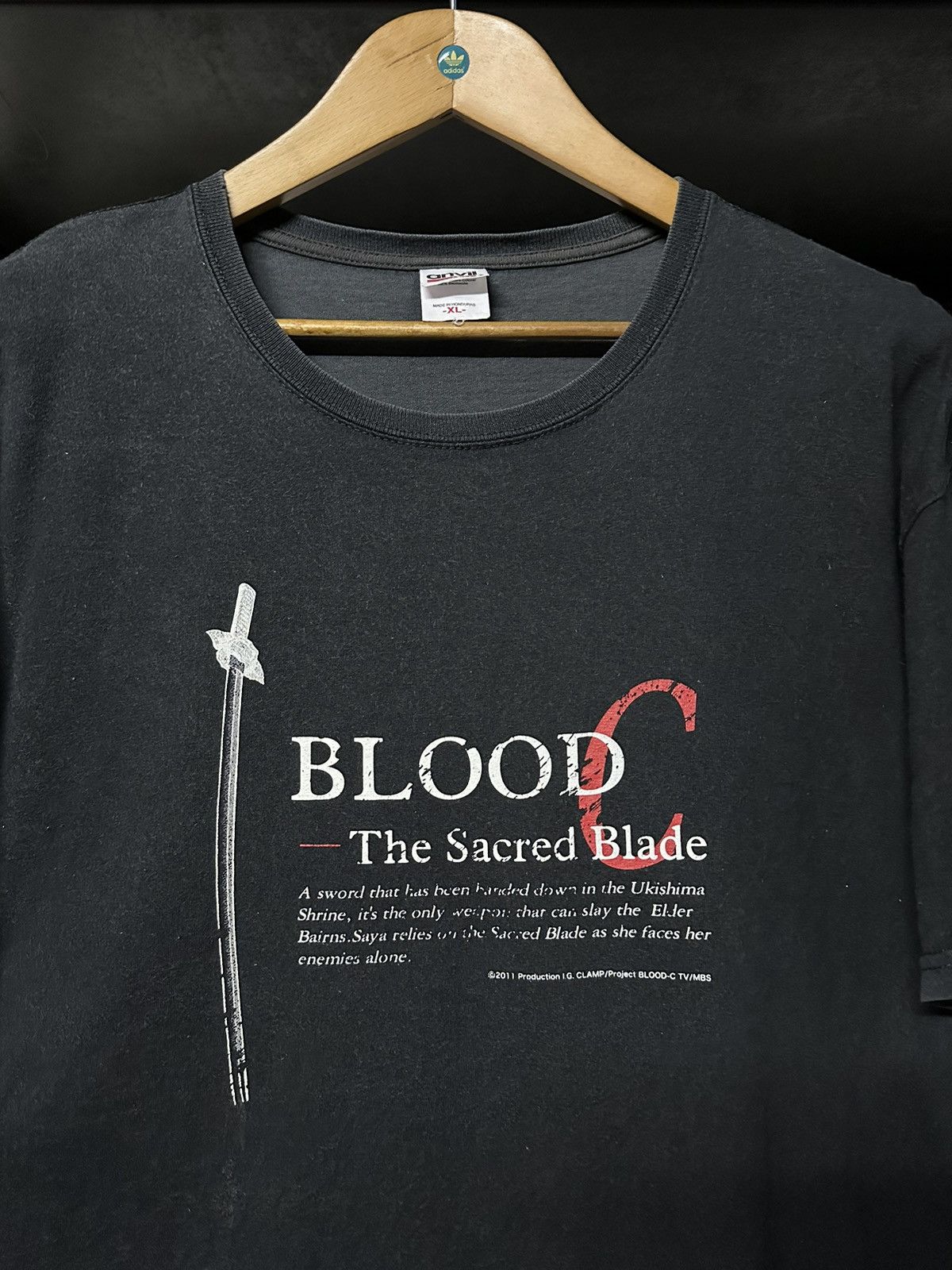 Vintage Vintage Anime Blood C The Sacred Blade Sun Faded Tee Anvil ...