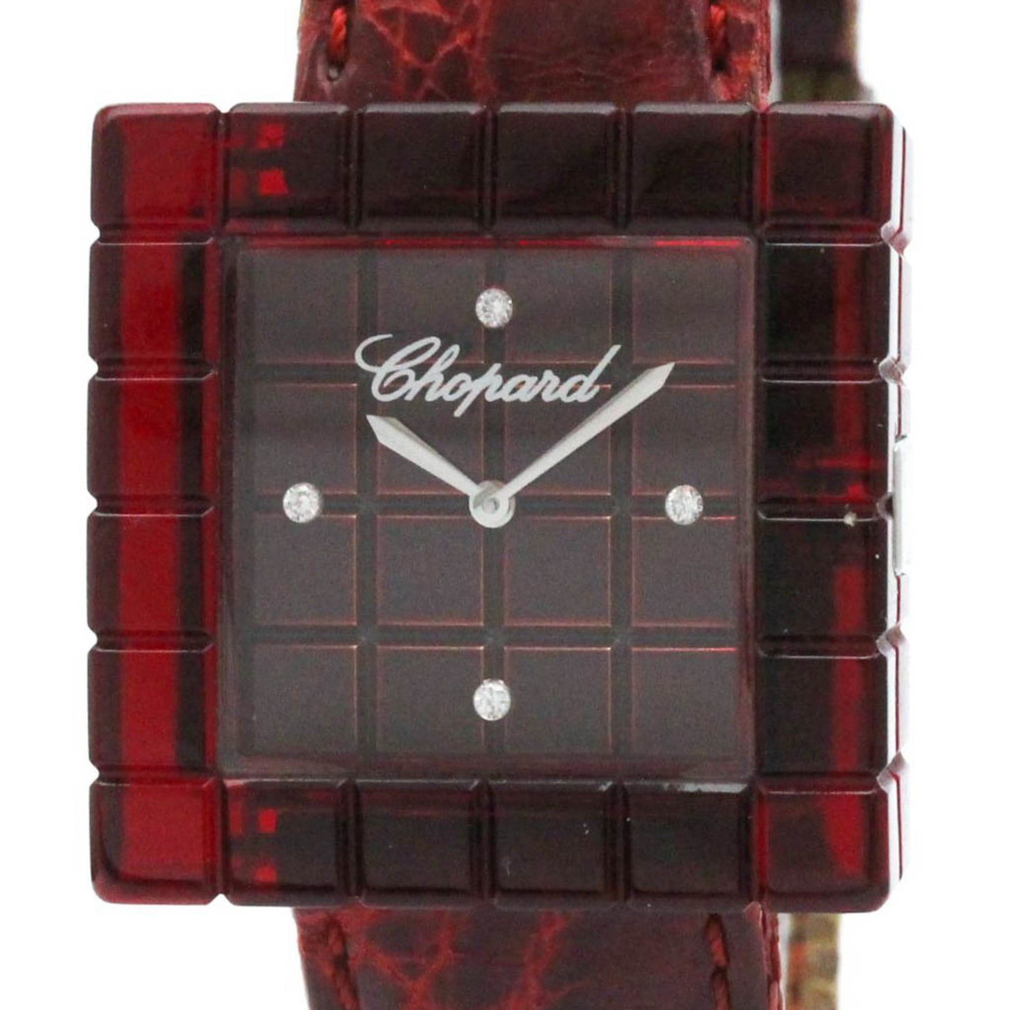 Chopard CHOPARD Ice Cube Be Mad Plastic Leather Quartz Ladies Watch 12/ ...