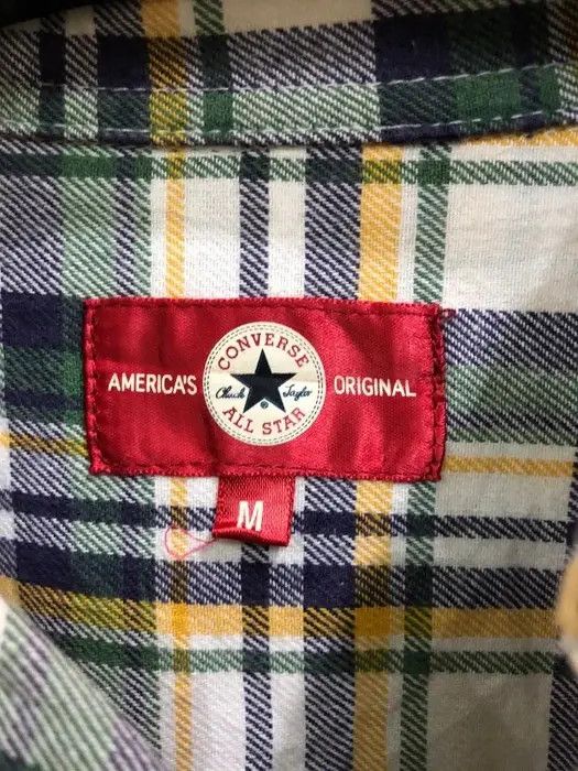 Converse × Flannel × Streetwear Vintage Converse Plaid Tartan Flannel ...