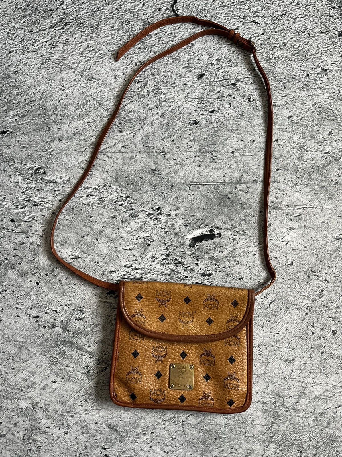 MCM × Vintage Vintage MCM Crossbody Monogram Bag 80s-90s | Grailed