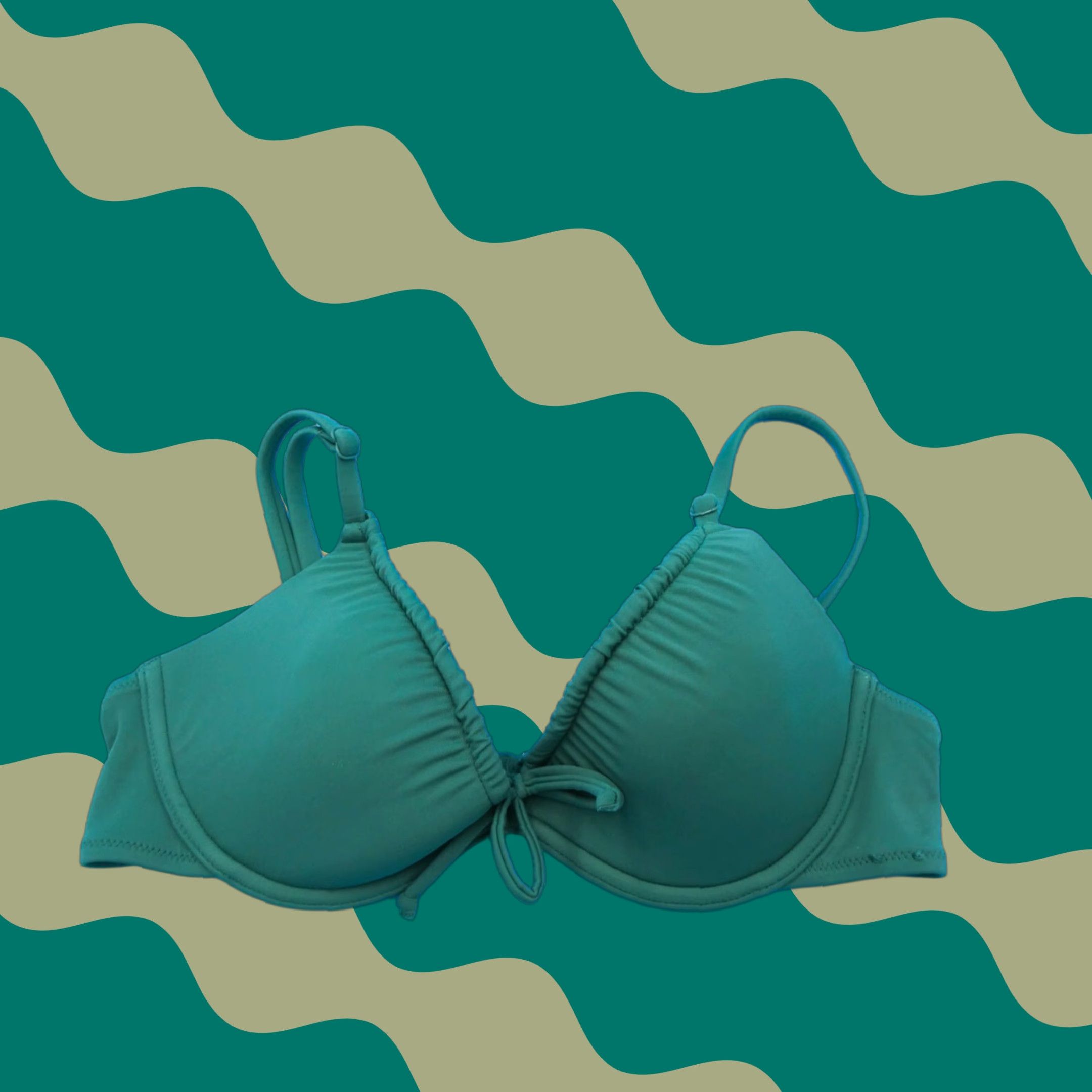 Victoria's Secret Victorias Secret Top Small Green Underwired Triangle ...
