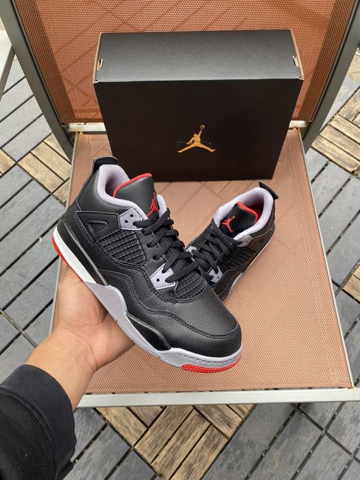 Nike SIZE 3Y JORDAN 4 BRED REIMAGINED | Grailed