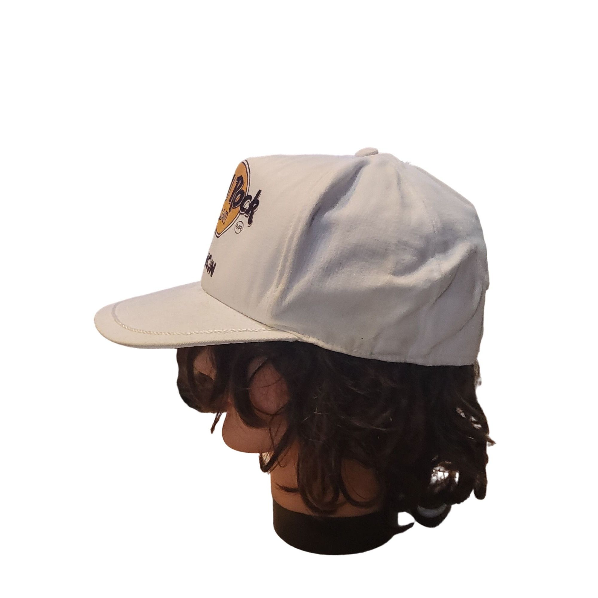 Hard Rock Cafe Vintage Hard Rock Cafe Cancun Snapback Hat White Big ...