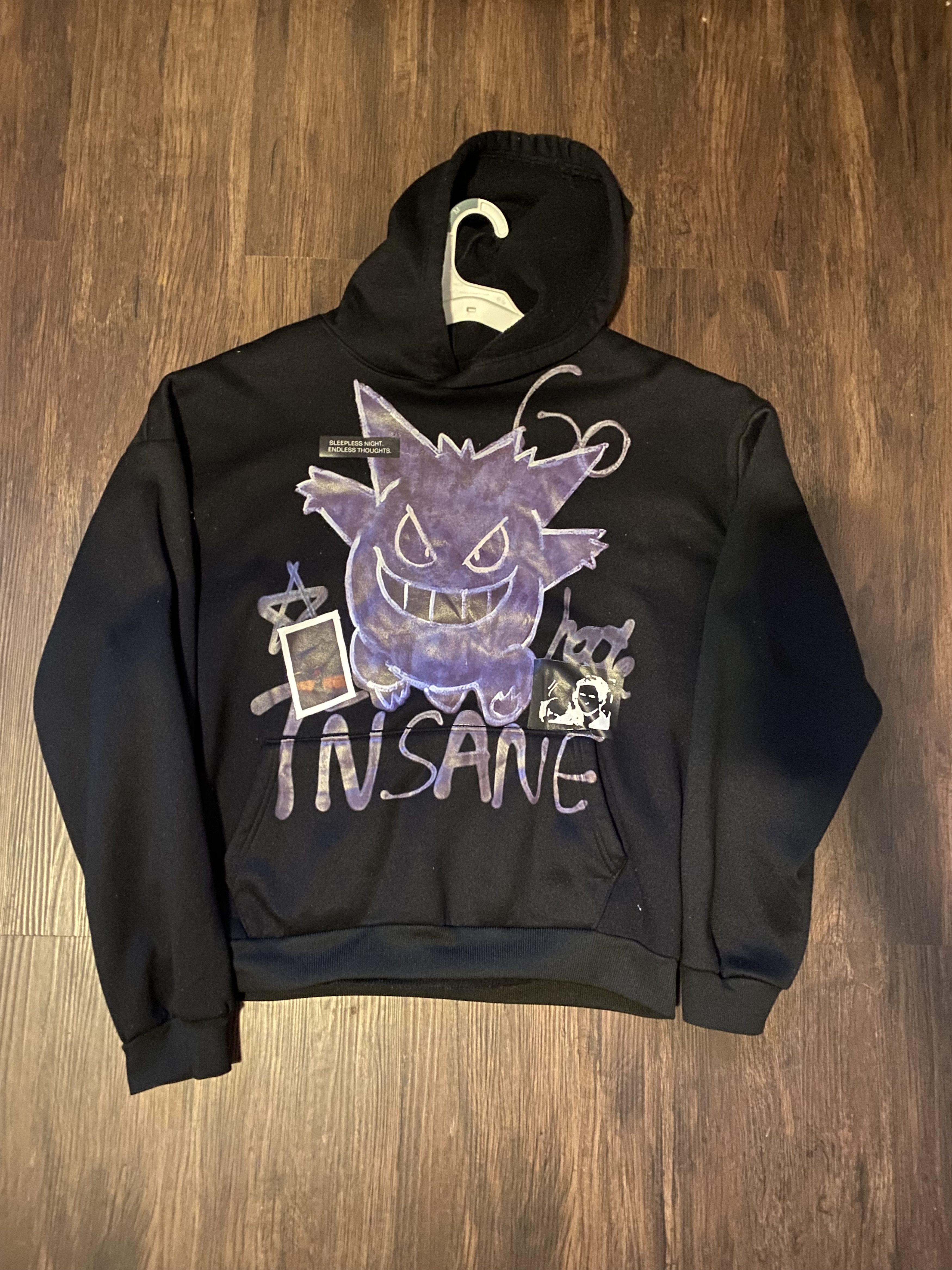 Other Custom Black Gengar Hoodie Size Medium Pre-Owned | Grailed