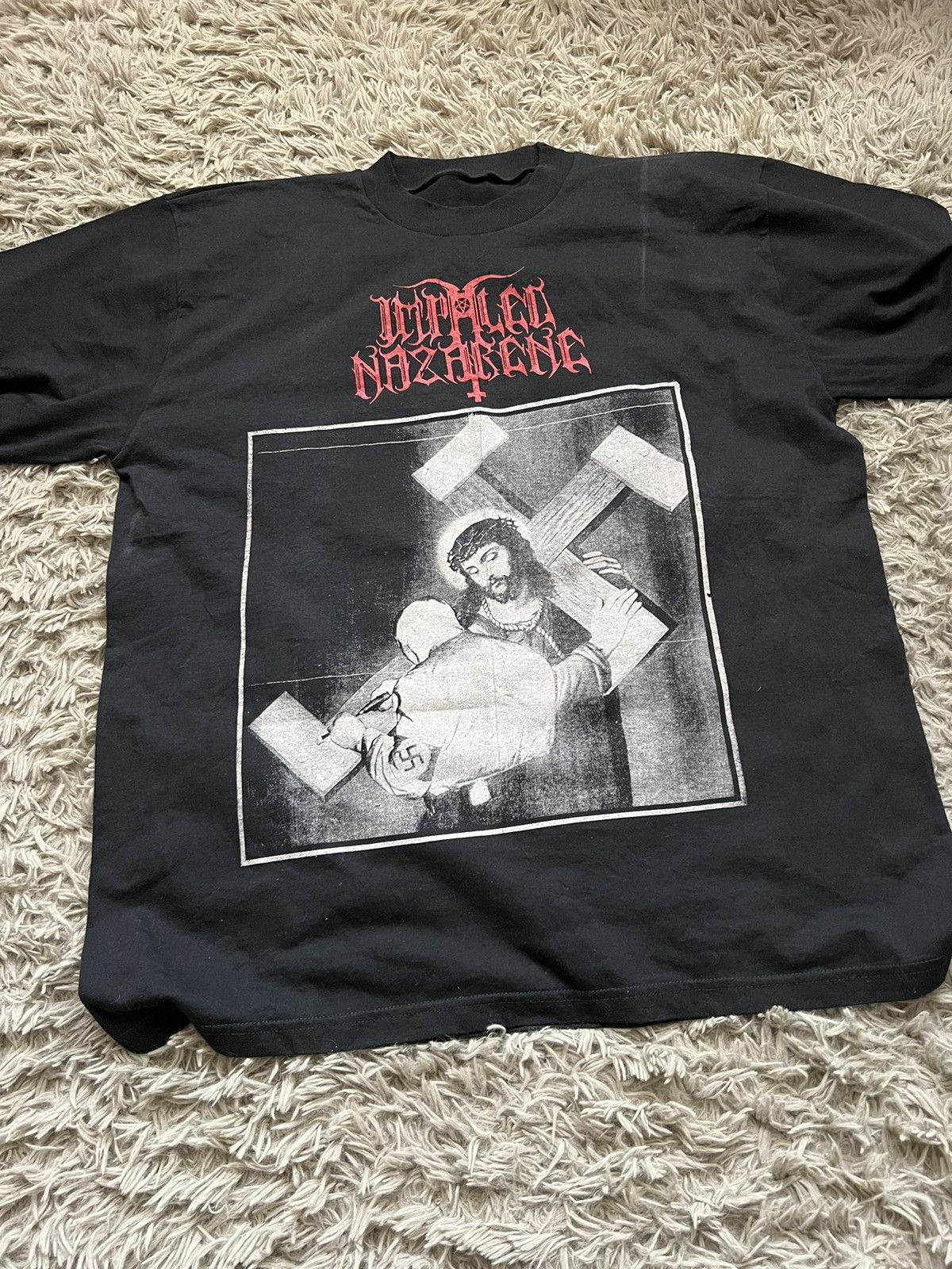 Band Tees × Vintage Vintage Impaled Nazarene Christ shirt | Grailed