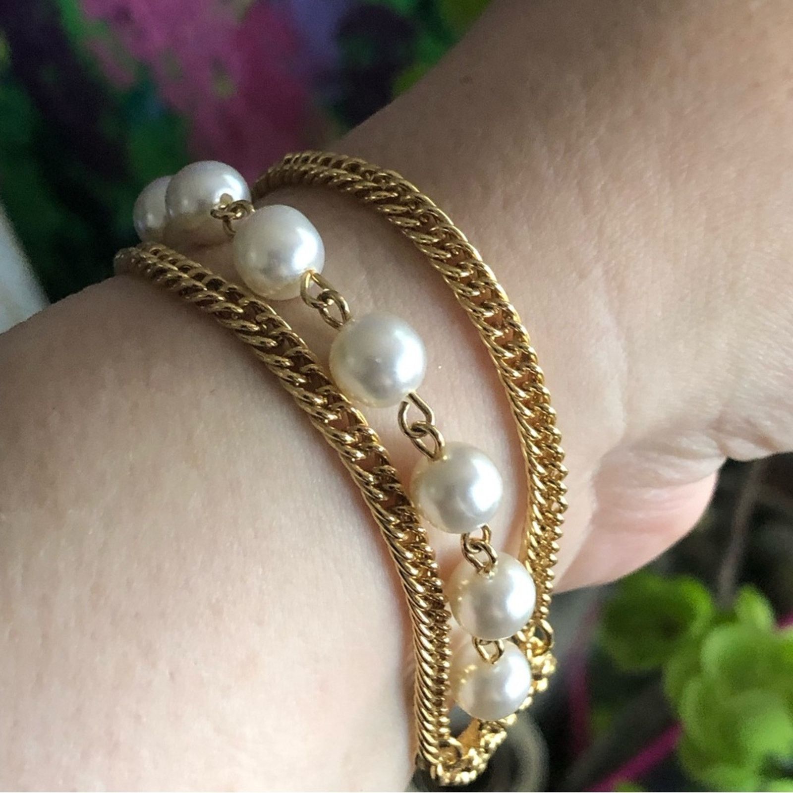 Vintage Vintage triple strand gold pearl necklace jewelry set | Grailed