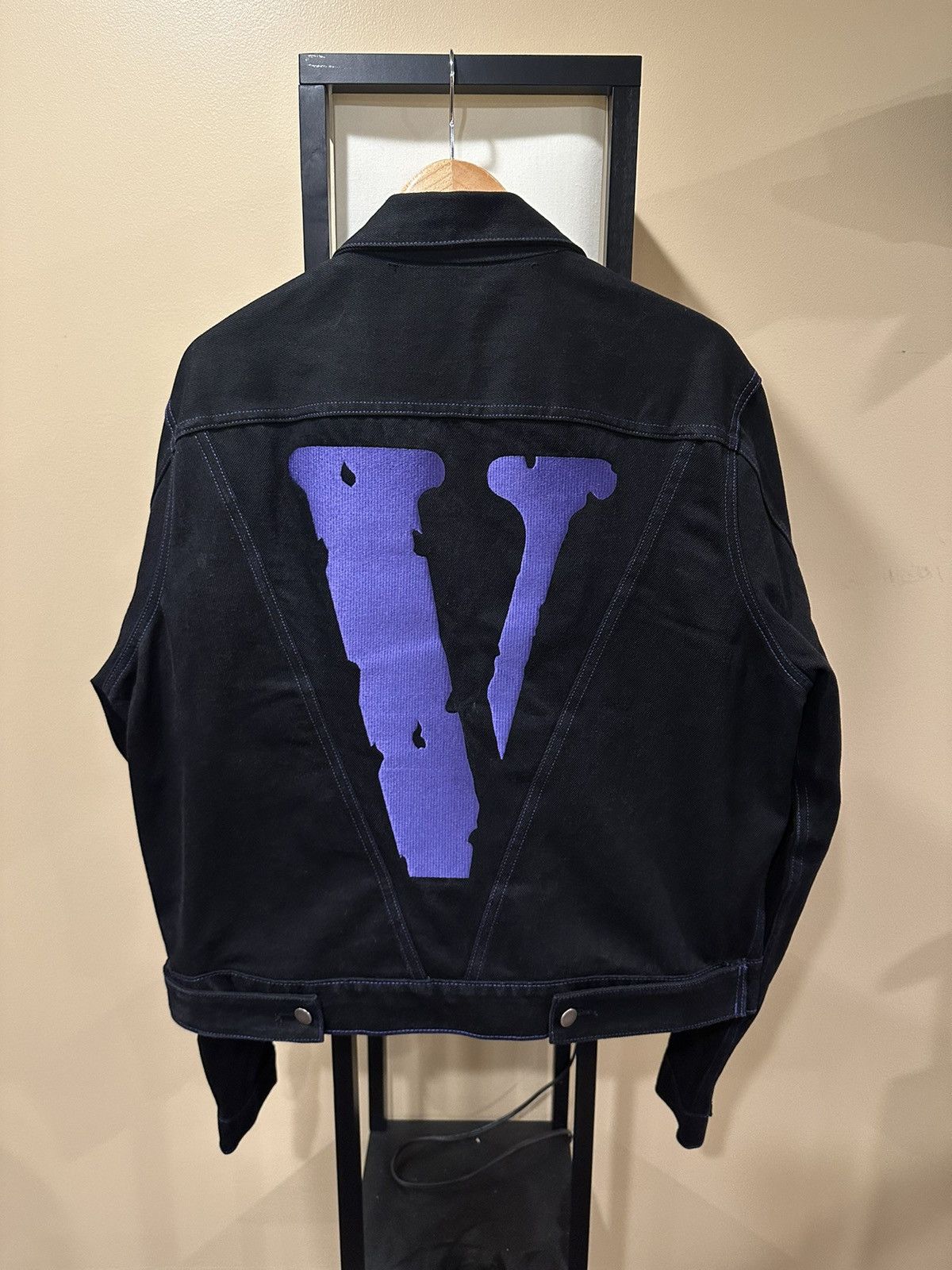 Vlone RARE Vlone Friends Black / Purple Denim Jacket | Grailed
