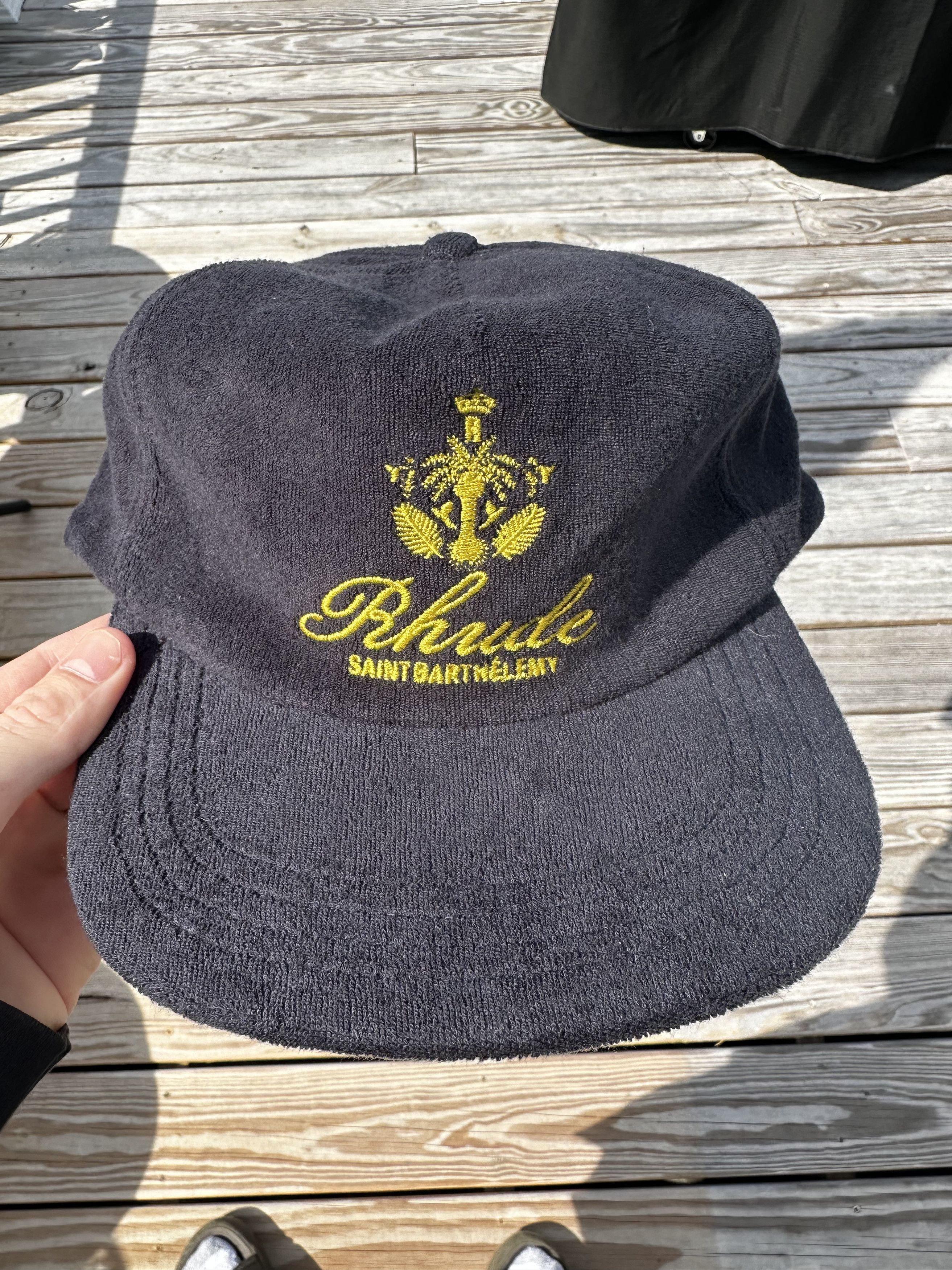 Rhude Rhude Navy Terry Cloth Crest Hat Cap | Grailed