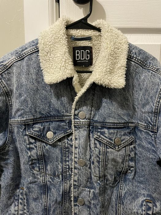 Bdg BDG Denim Sherpa Work Jacket | Grailed