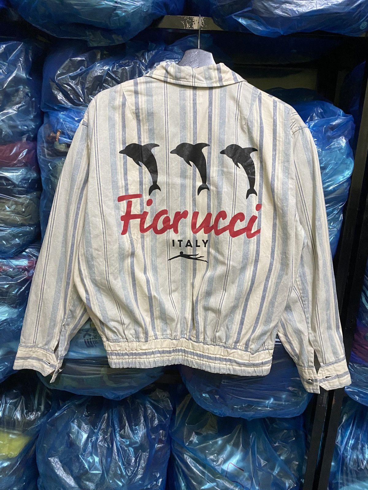 Fiorucci VINTAGE 80s FIORUCCI STRIPE JACKET MADE IN JAPAN | Grailed